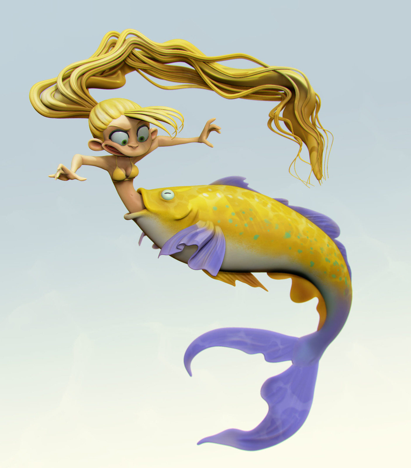 Danko artstation - Mermaid is an Unfortunate Accident Fan Art