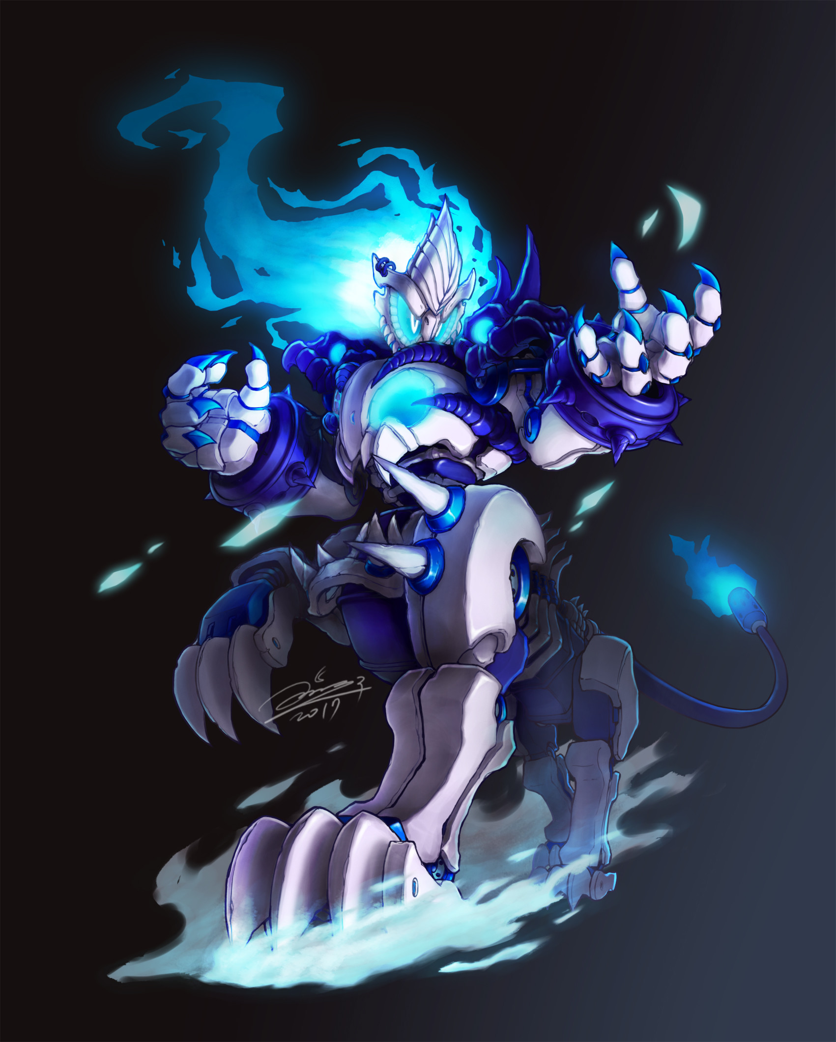 ArtStation - Half lion mech from the hell