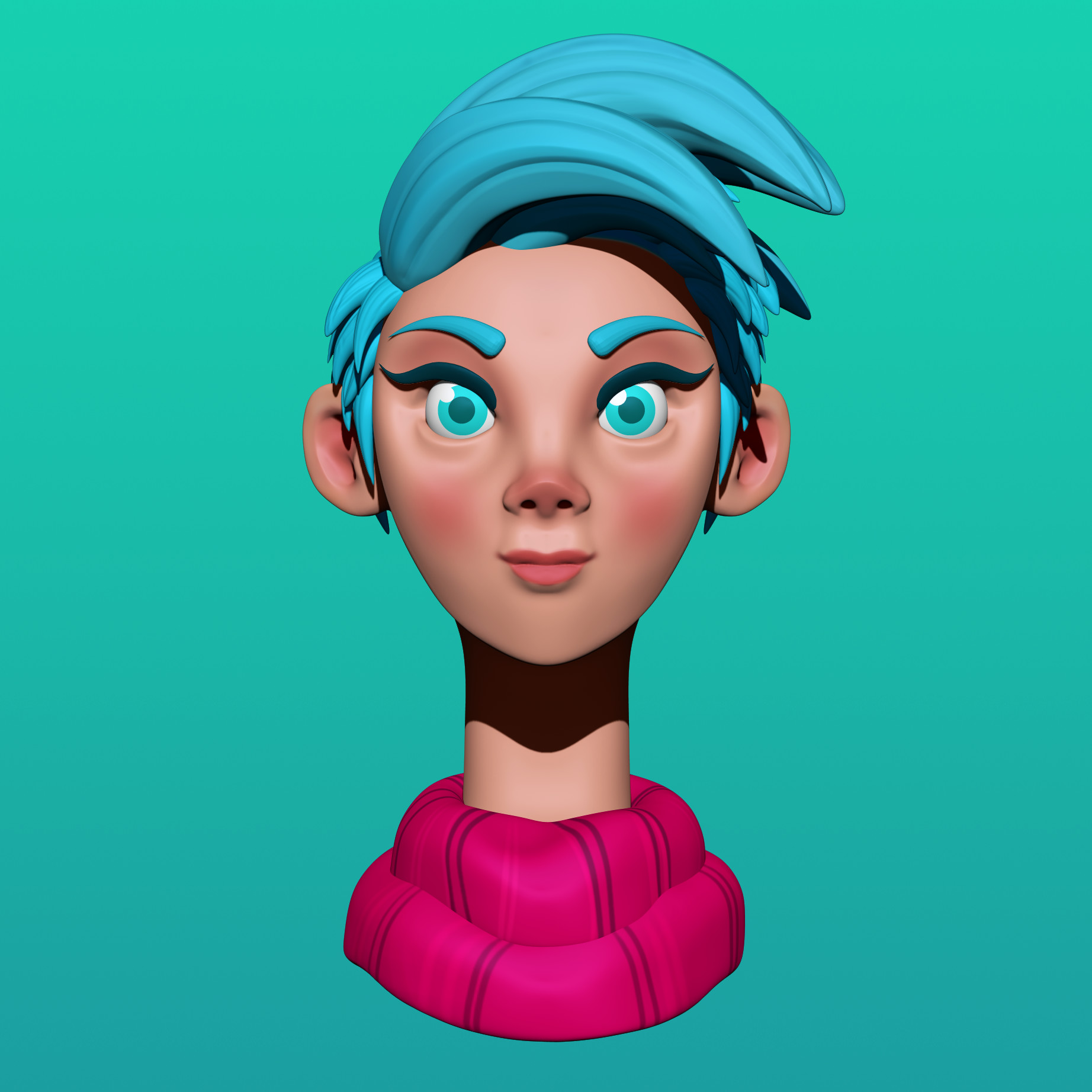 ArtStation - Blue girl