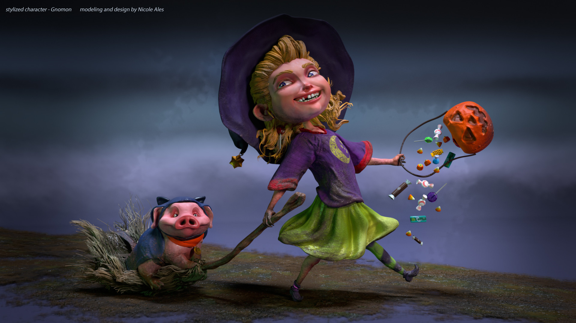 ArtStation - Messy Little Witch (Laika Style 3D Concept)