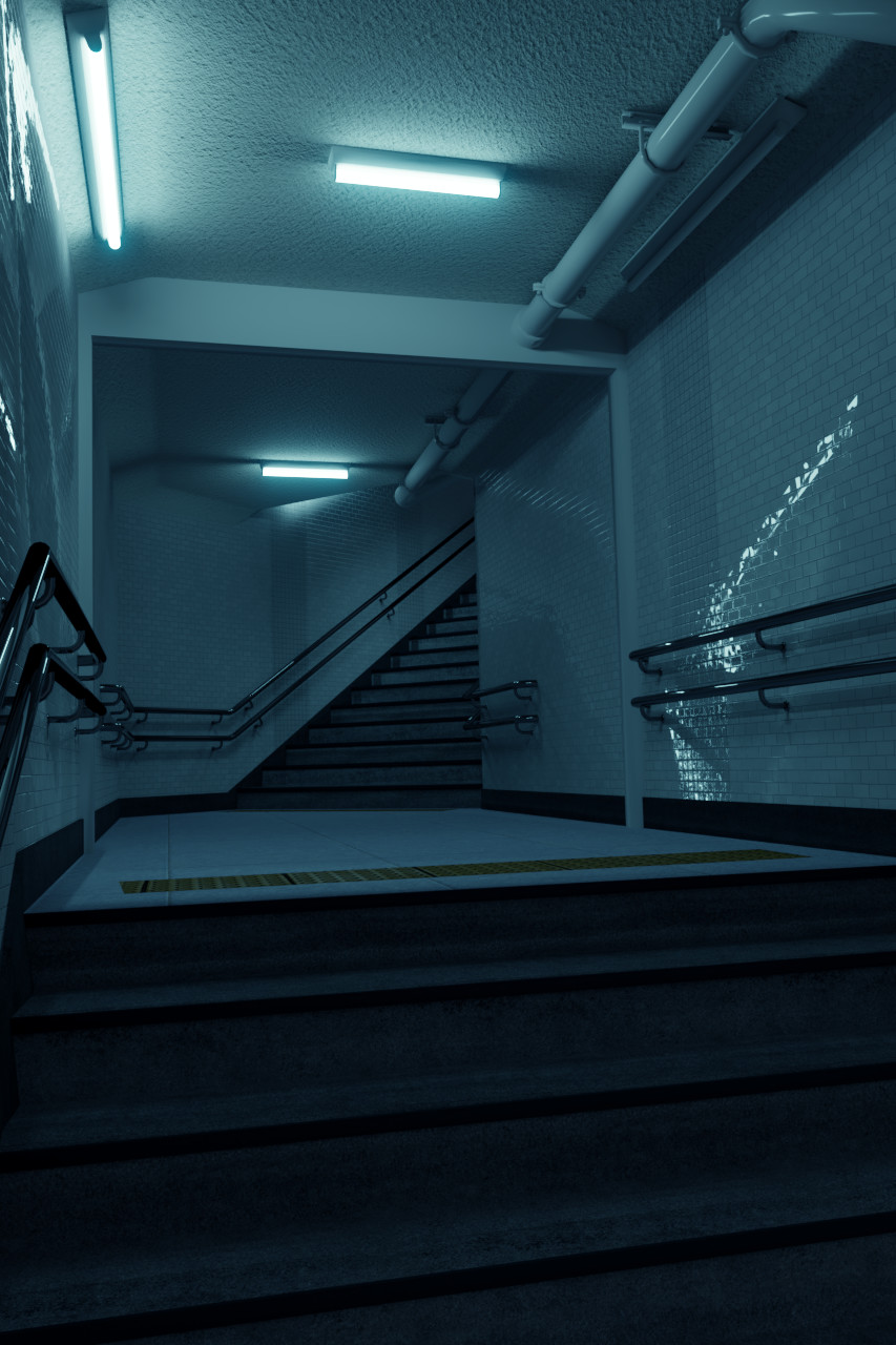 ArtStation - Realistic rendering of subway