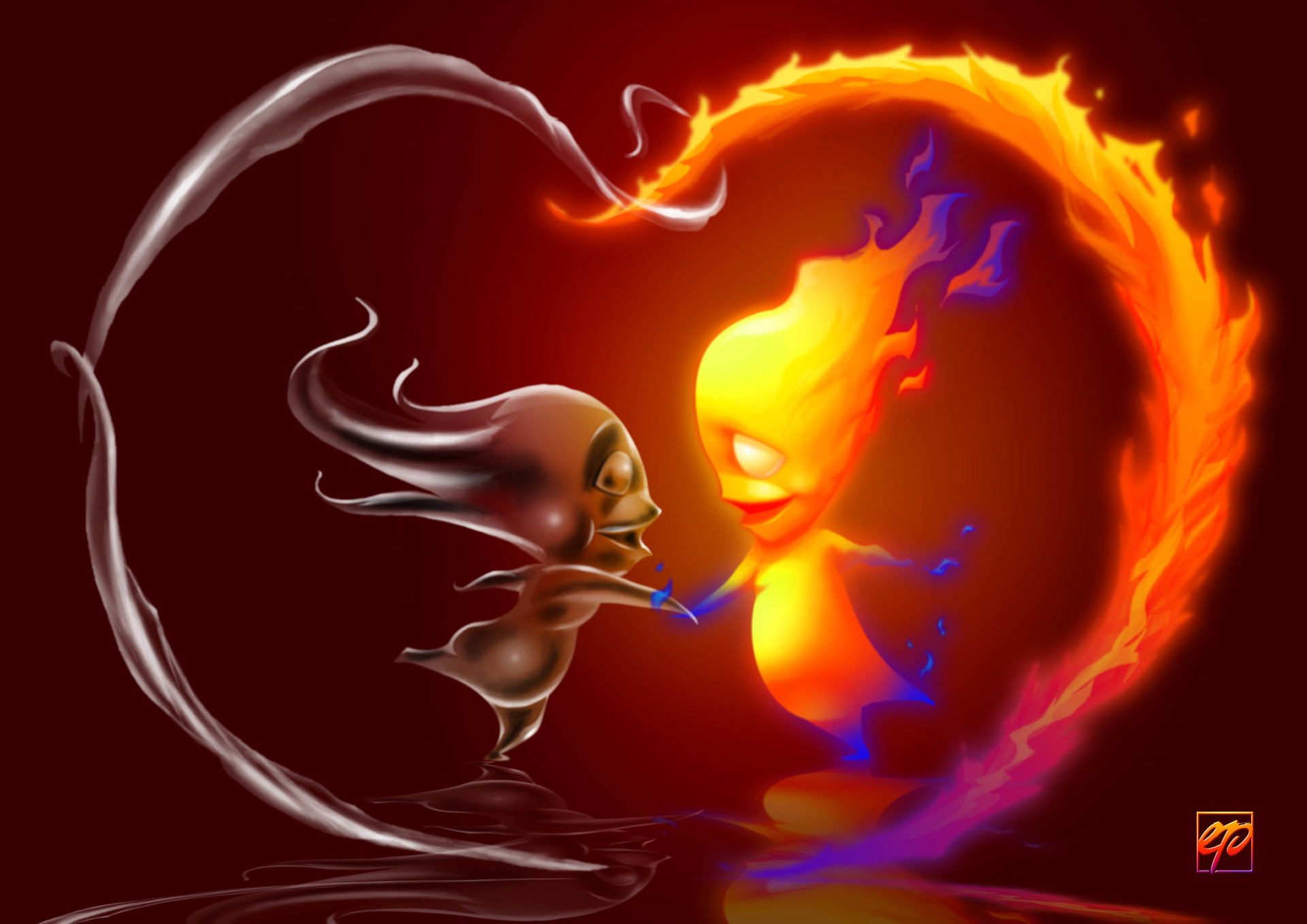 ArtStation - Fire And Water Dancing