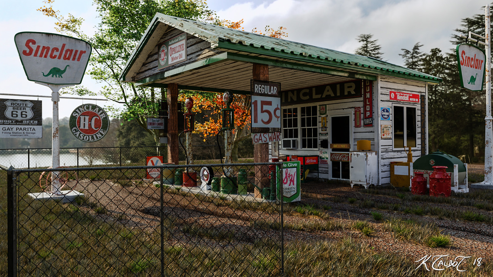 Keith Talbot - Route 66 Gas Station - Learning to use Blender