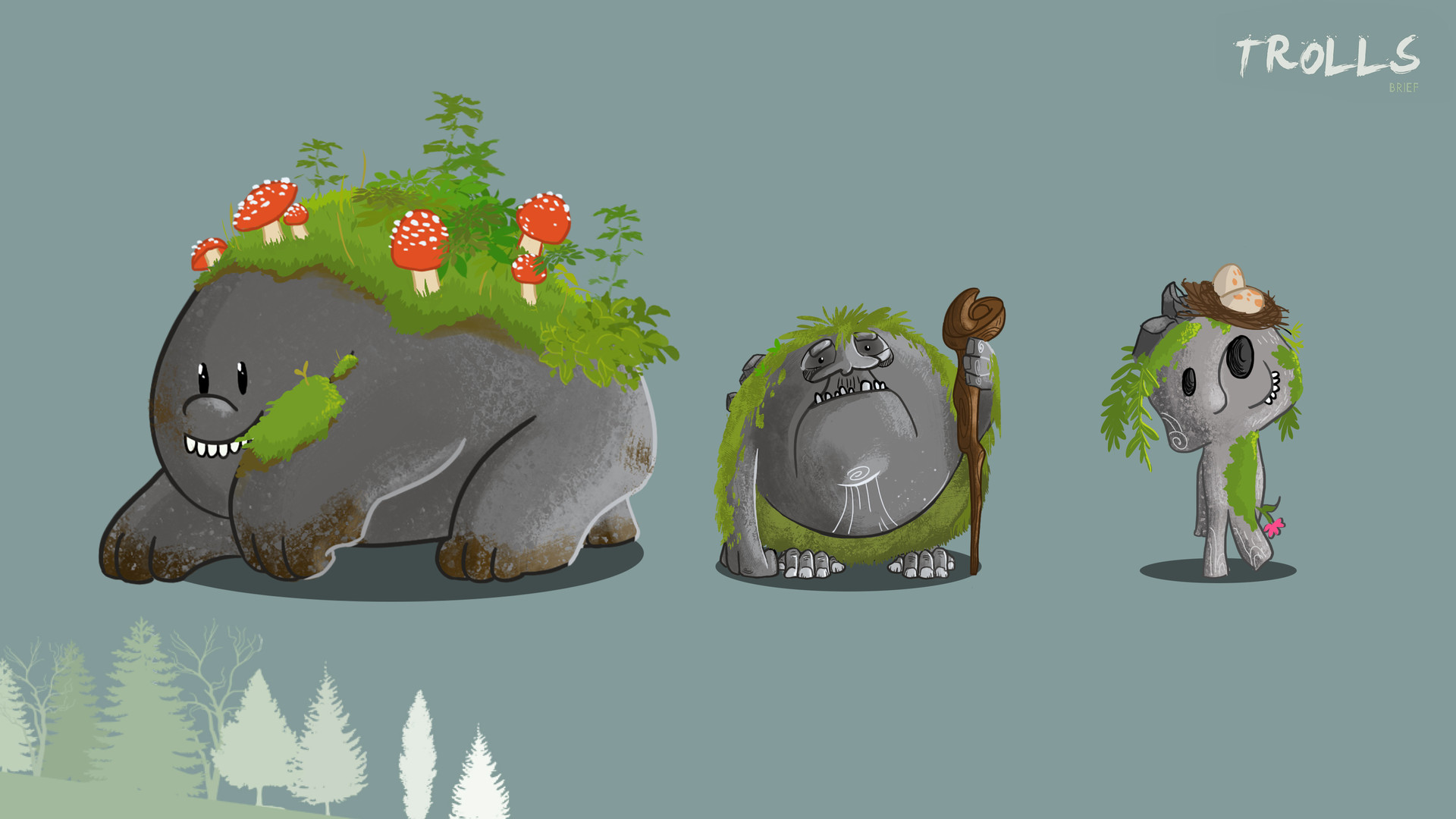 ArtStation - Character Design - Forest Trolls