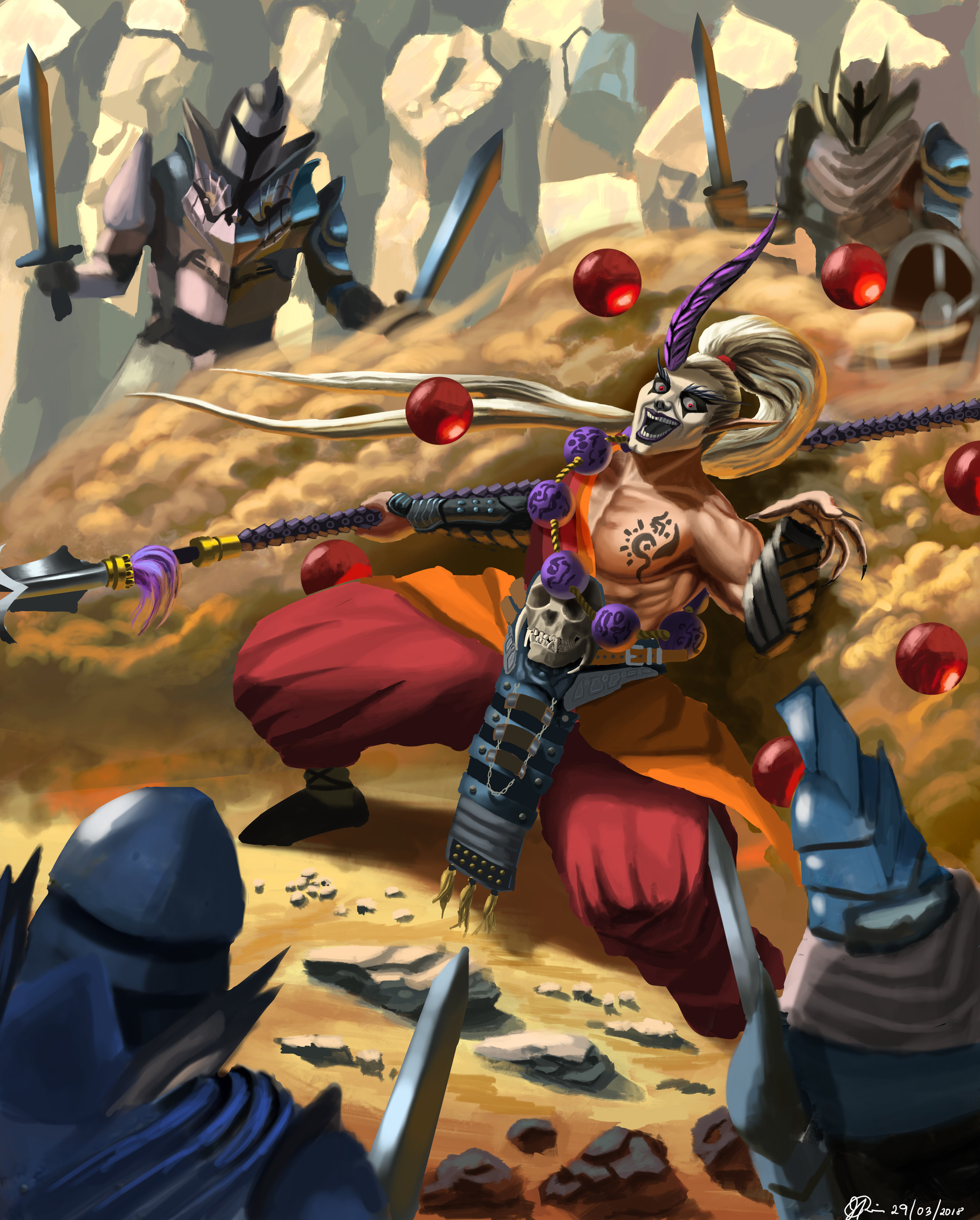 ArtStation - Crazy demonic monk