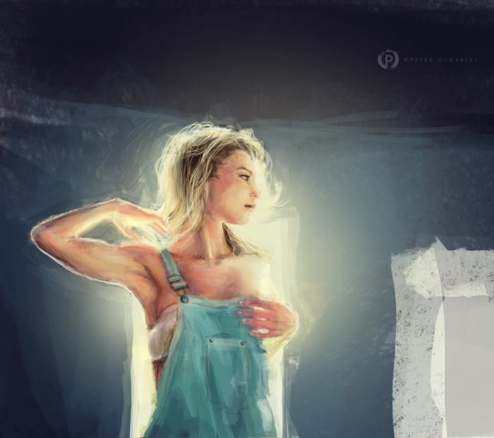 ArtStation - Girl backlight with sub surface scattering