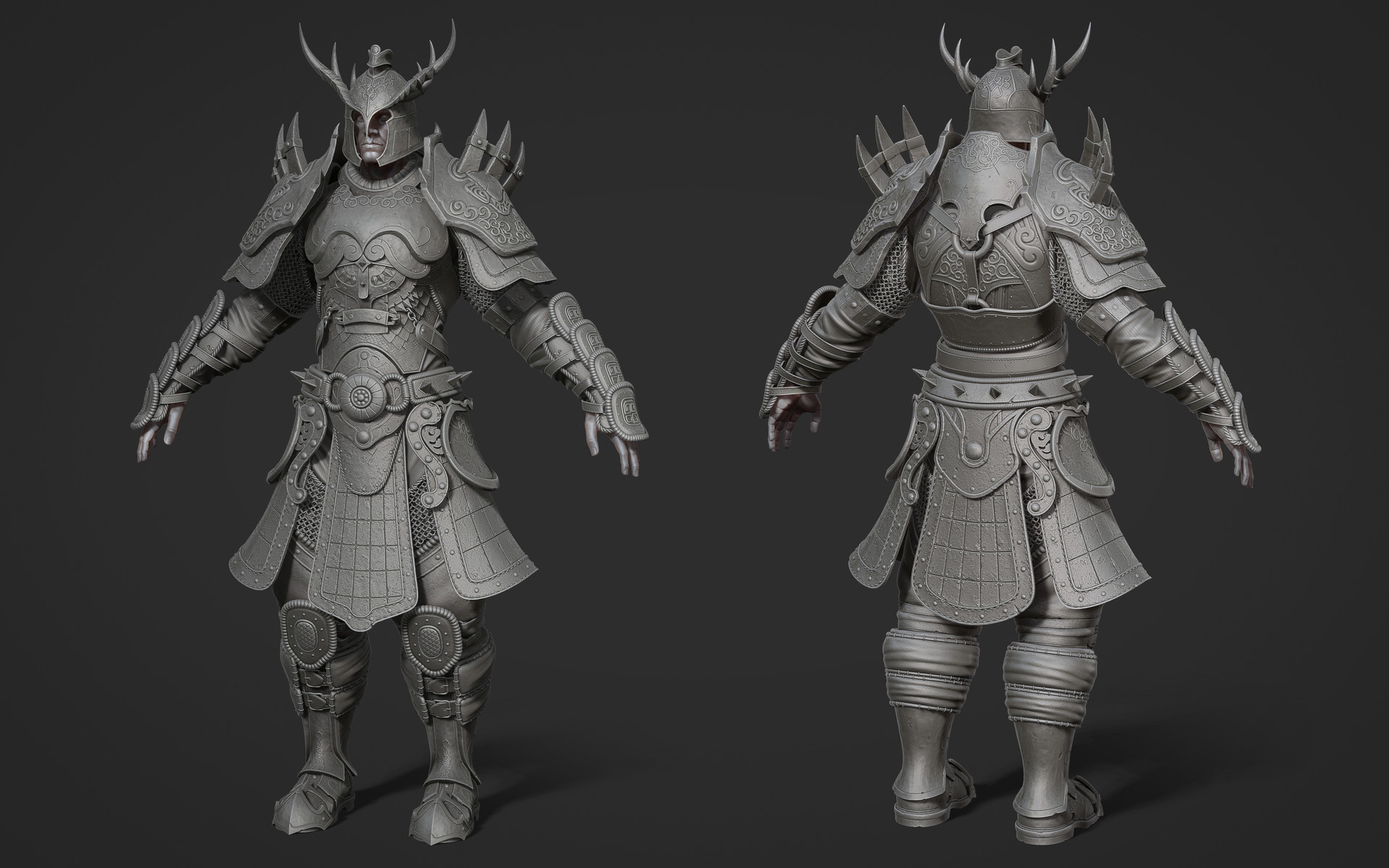 ArtStation - WIP Heavy Armor Warrior Sculpt