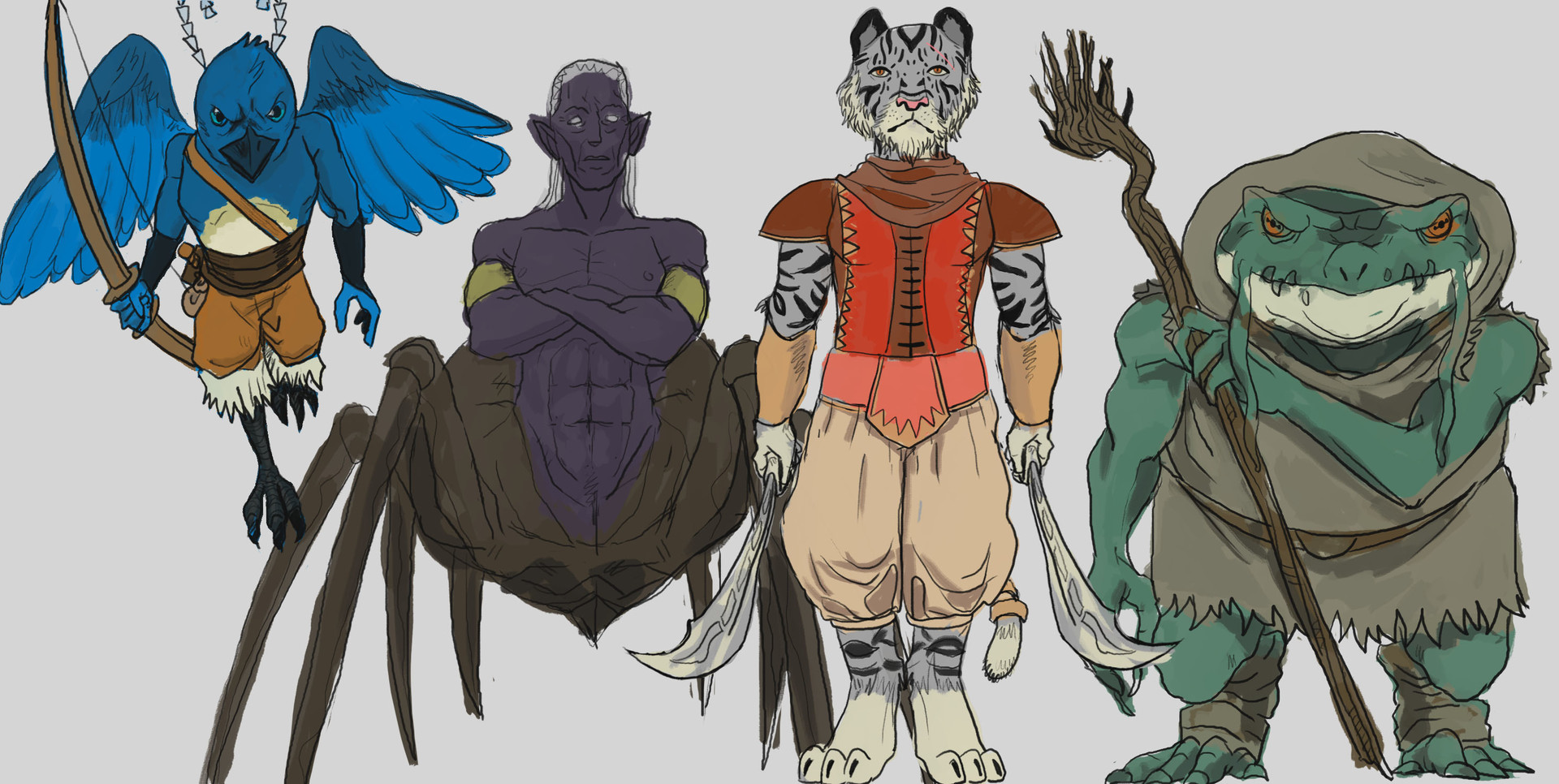 ArtStation - D&D Character Line Up