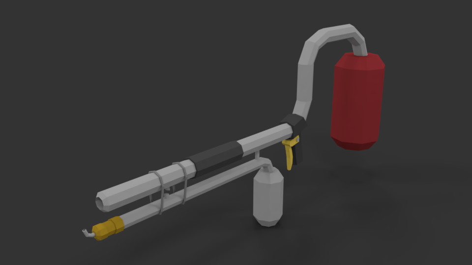 ArtStation - Low-poly Flamethrower