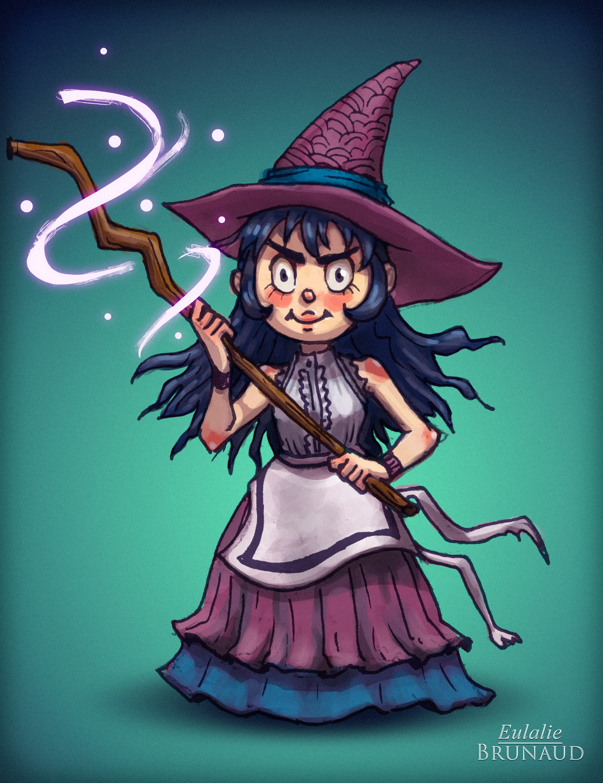 ArtStation - Little purple witch