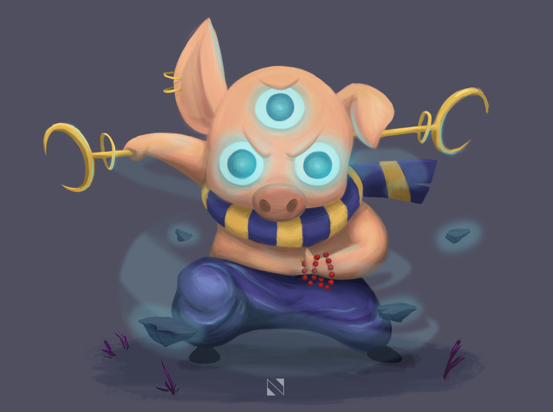 ArtStation - Monk Pig