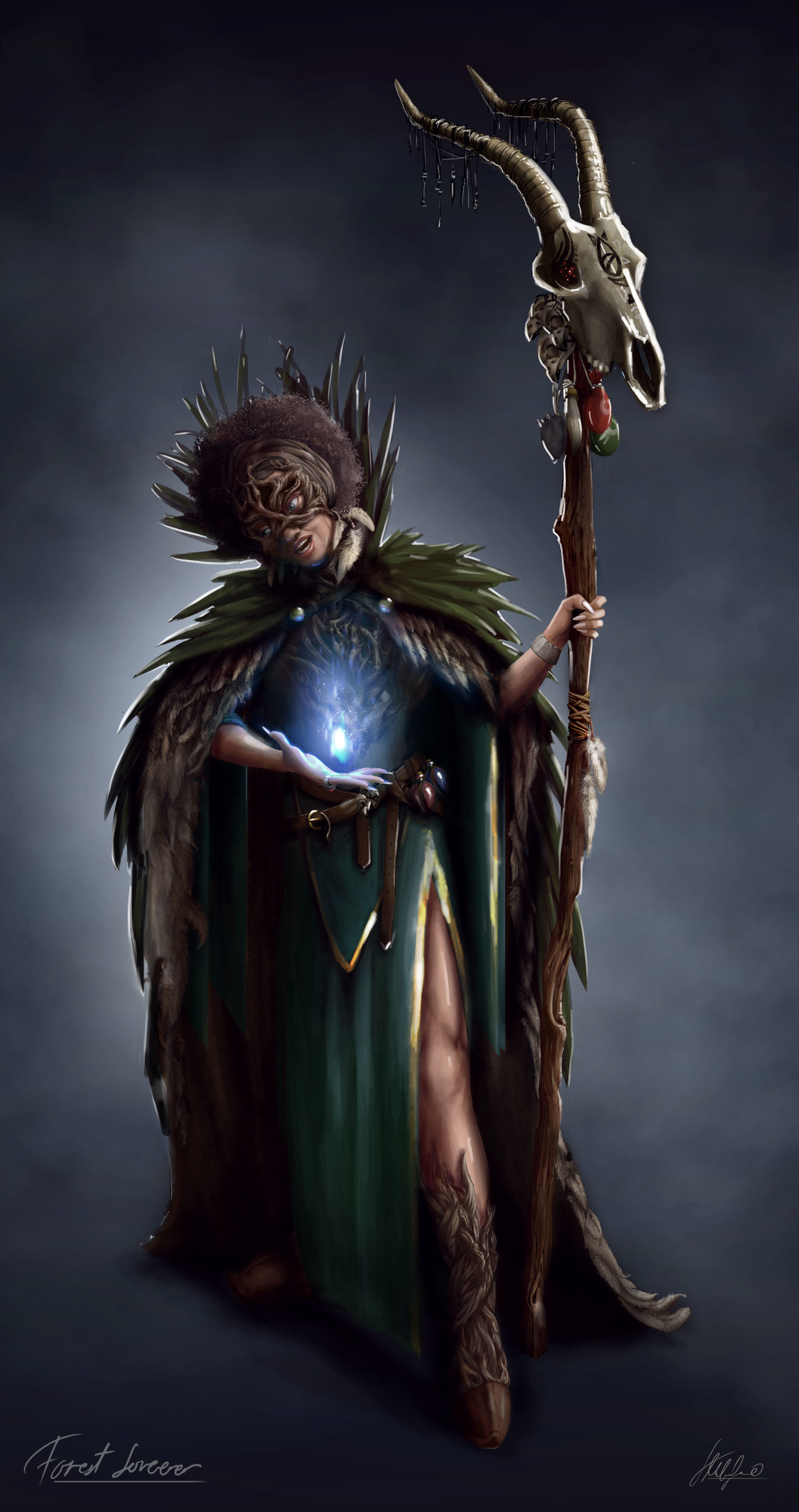 ArtStation - Aradia, Forest Sorcerer, The guardian of the forests