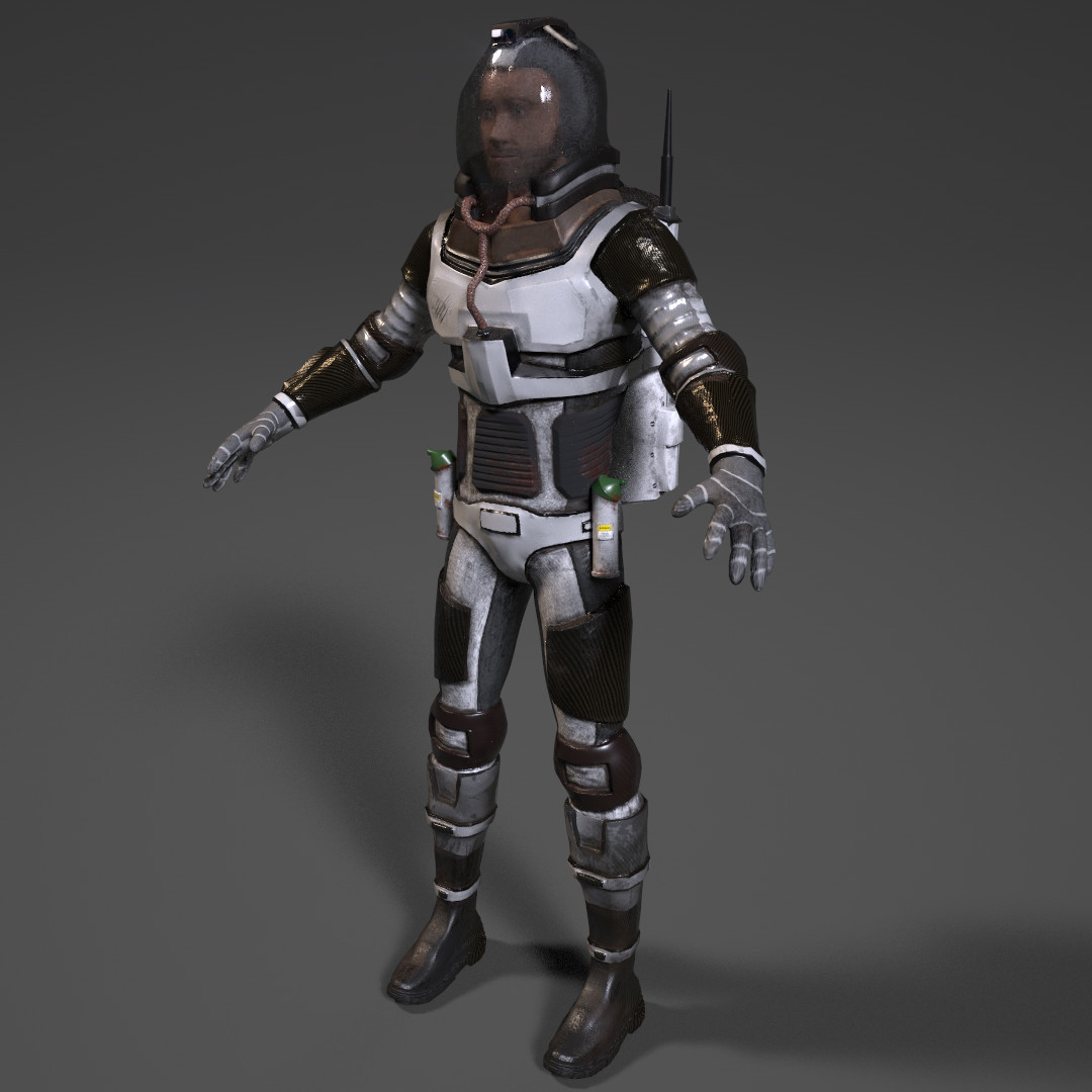 Astronaut Future Armor Render