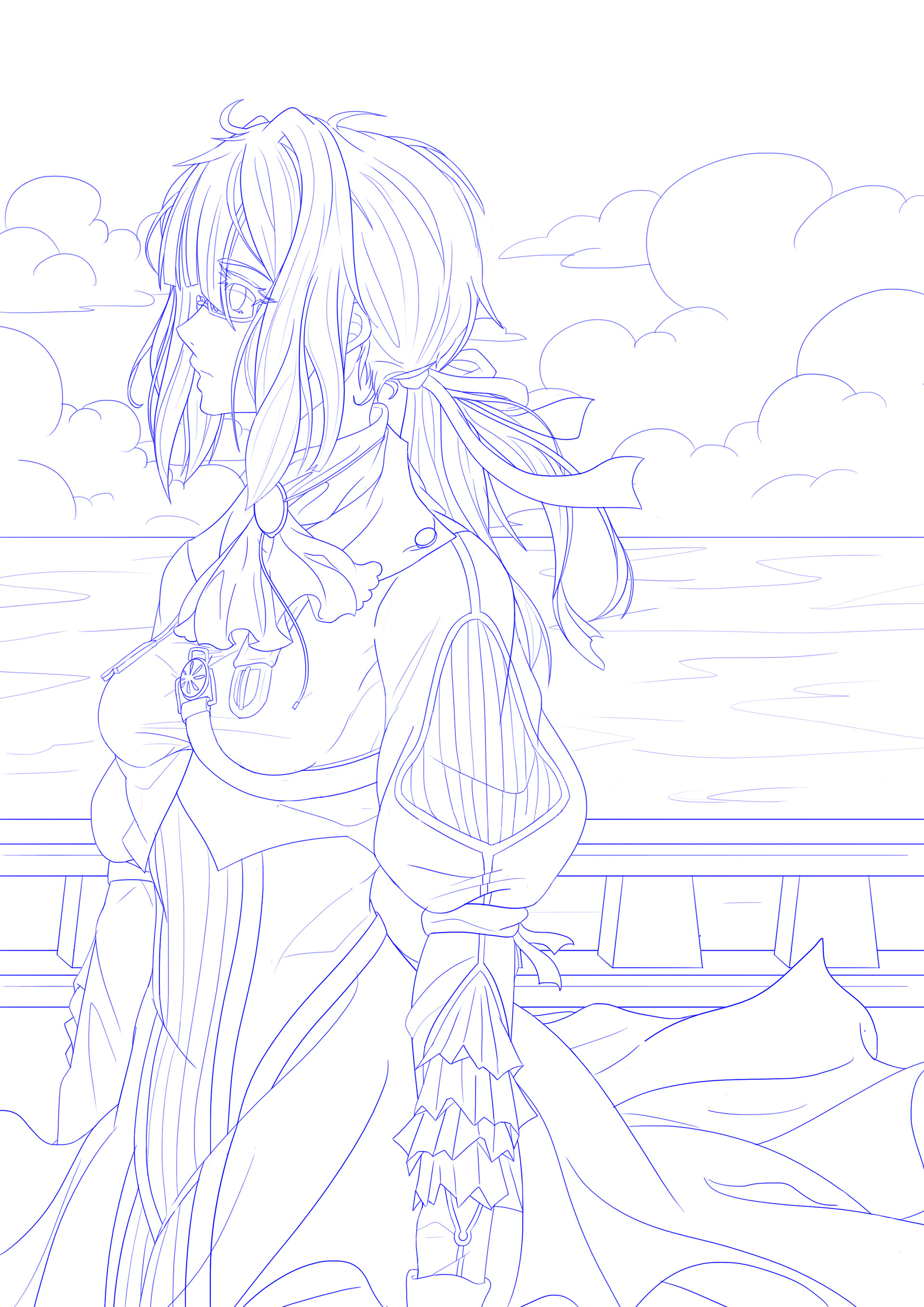 violet evergarden coloring pages