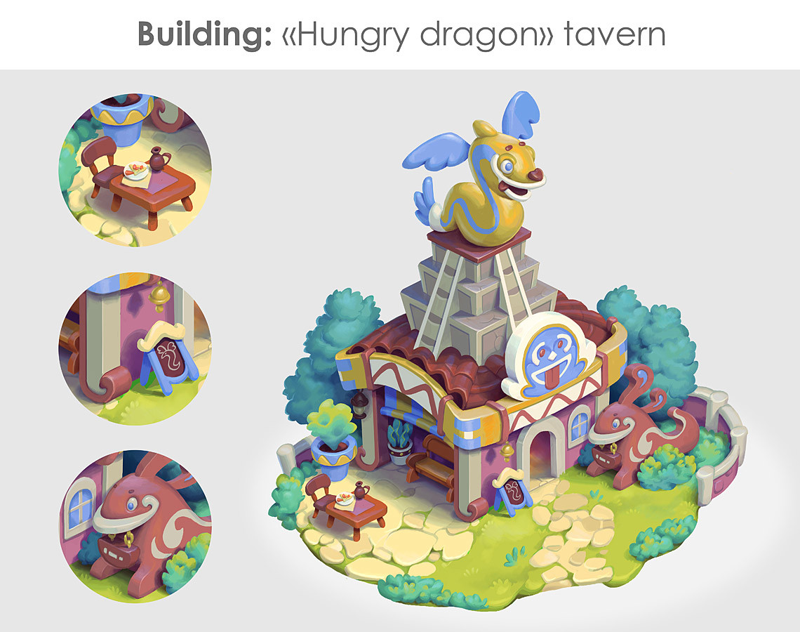 ArtStation - «Hungry dragon» tavern