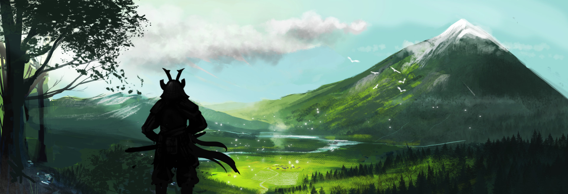 ArtStation - Samurai Lookout (Wide)