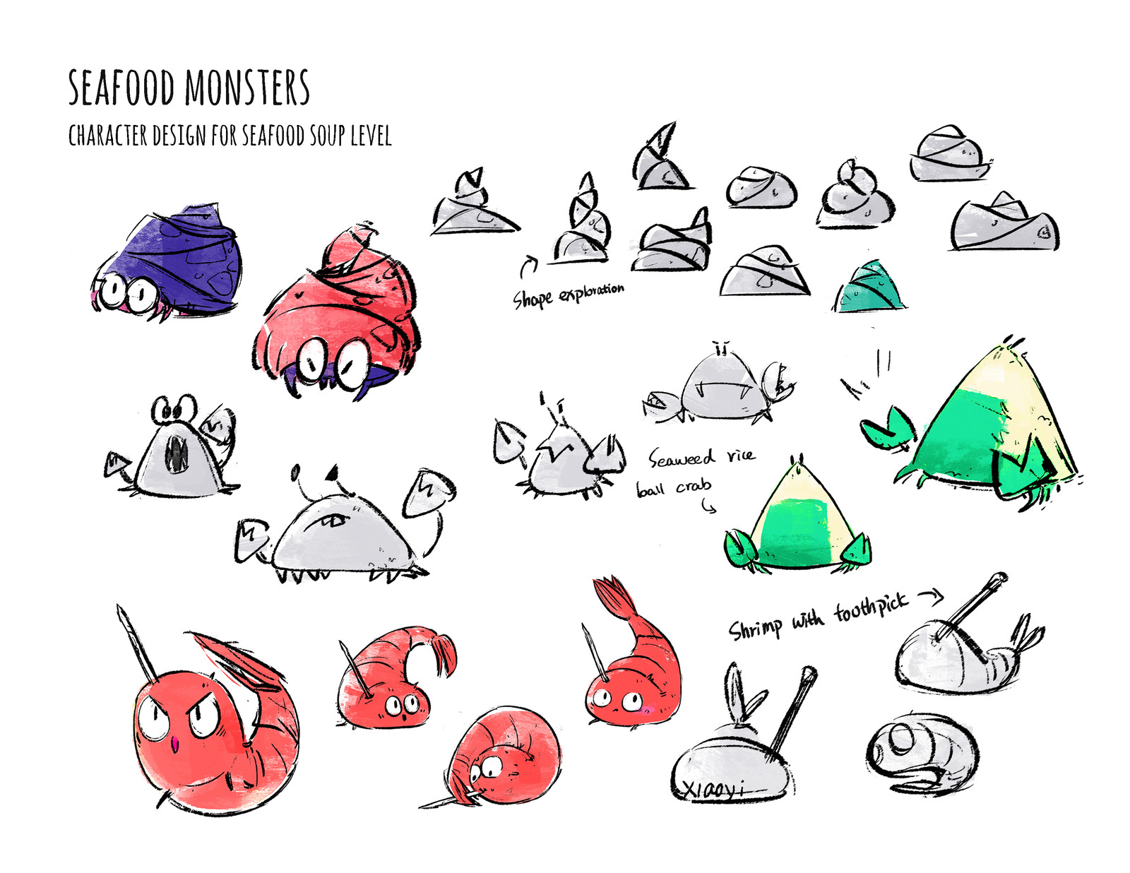 Xiaoyi Geng - Food Defender | Food monsters design