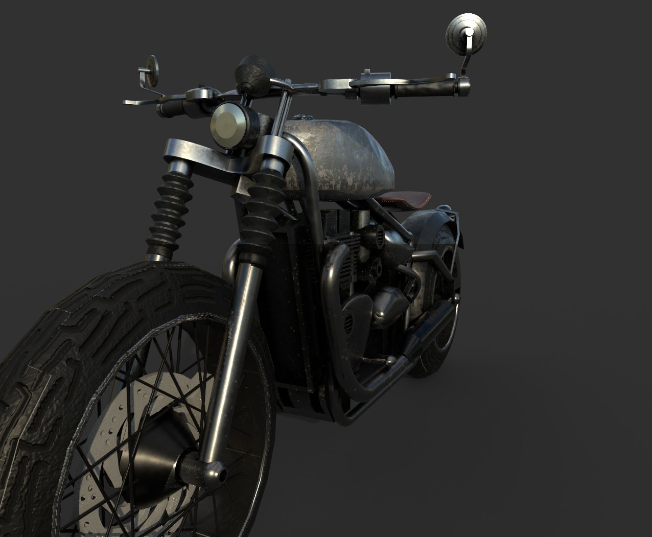 ArtStation - 3d bike triumph bobber