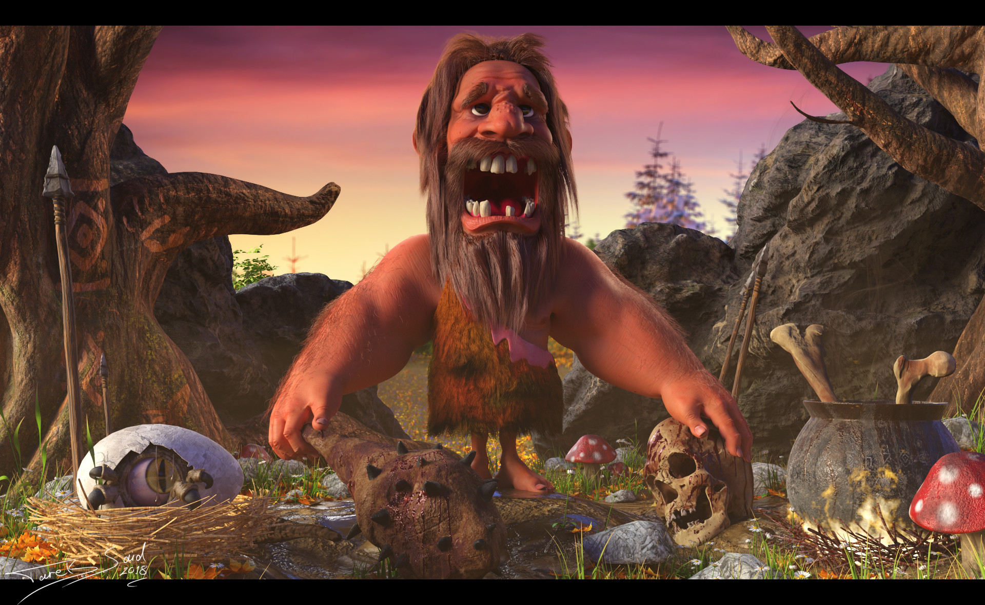 ArtStation - Cave man