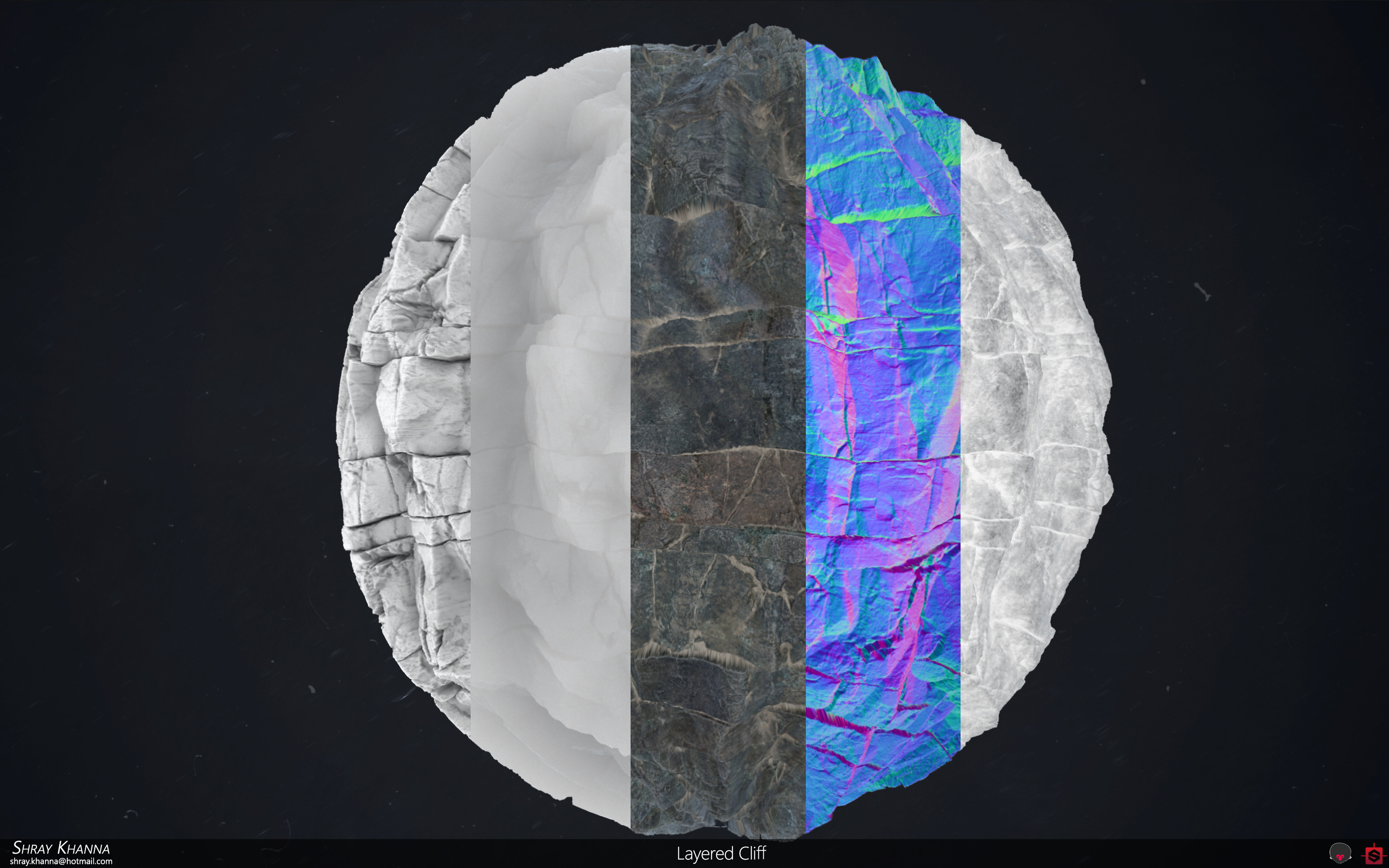 Art of Shray Khanna - Layered Cliff - Material Study