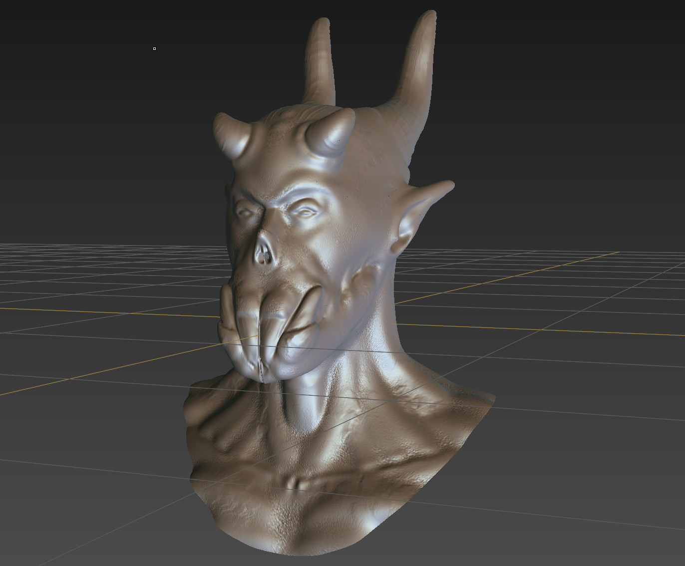 ArtStation - Demon Head Sculpt
