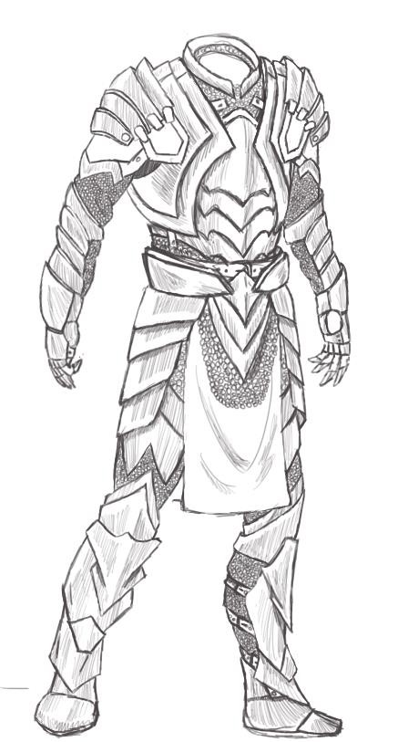 medieval armor drawing