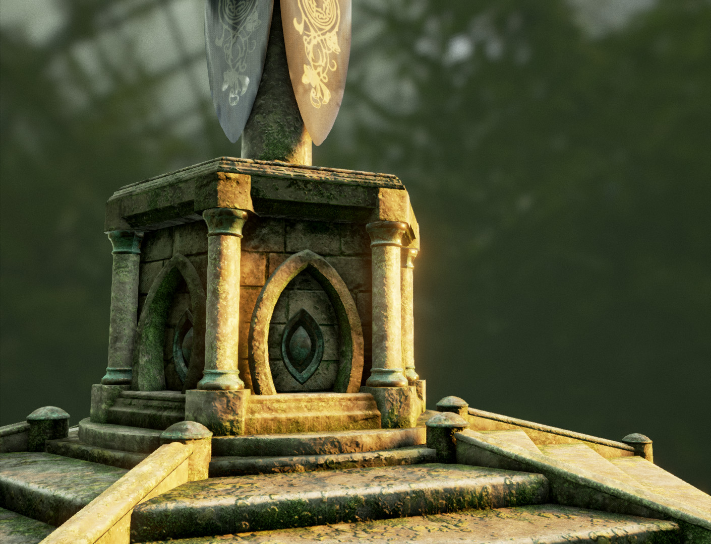 ArtStation - Elven Flag Base