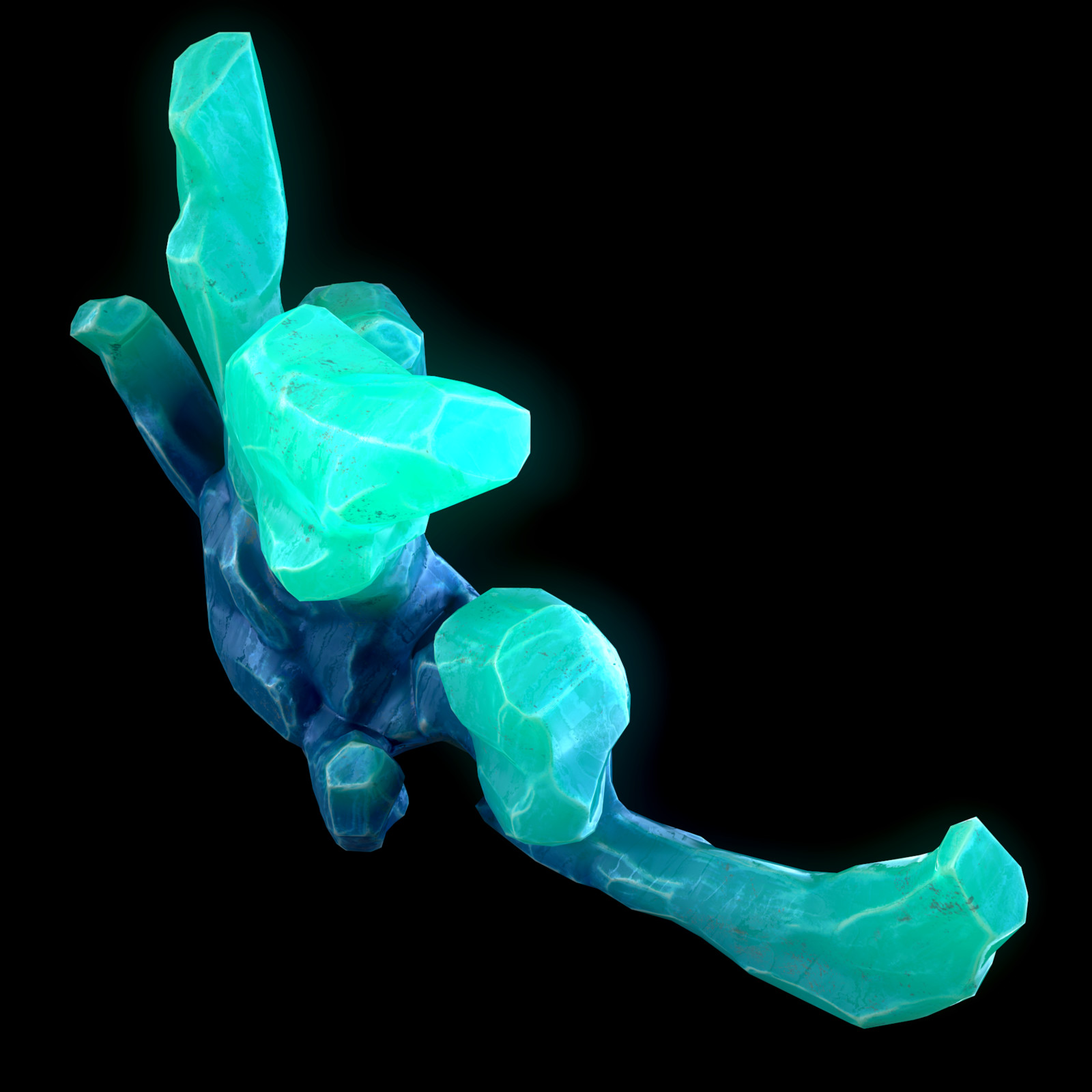 GroomTD/LookDev - Andrew Krivulya - Fantasy blue Crystals PBR game asset