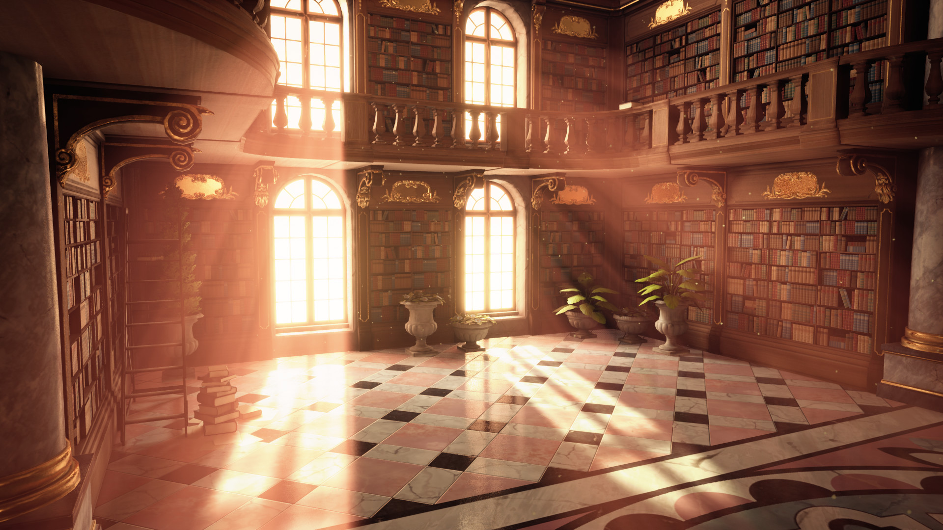 medieval library layout