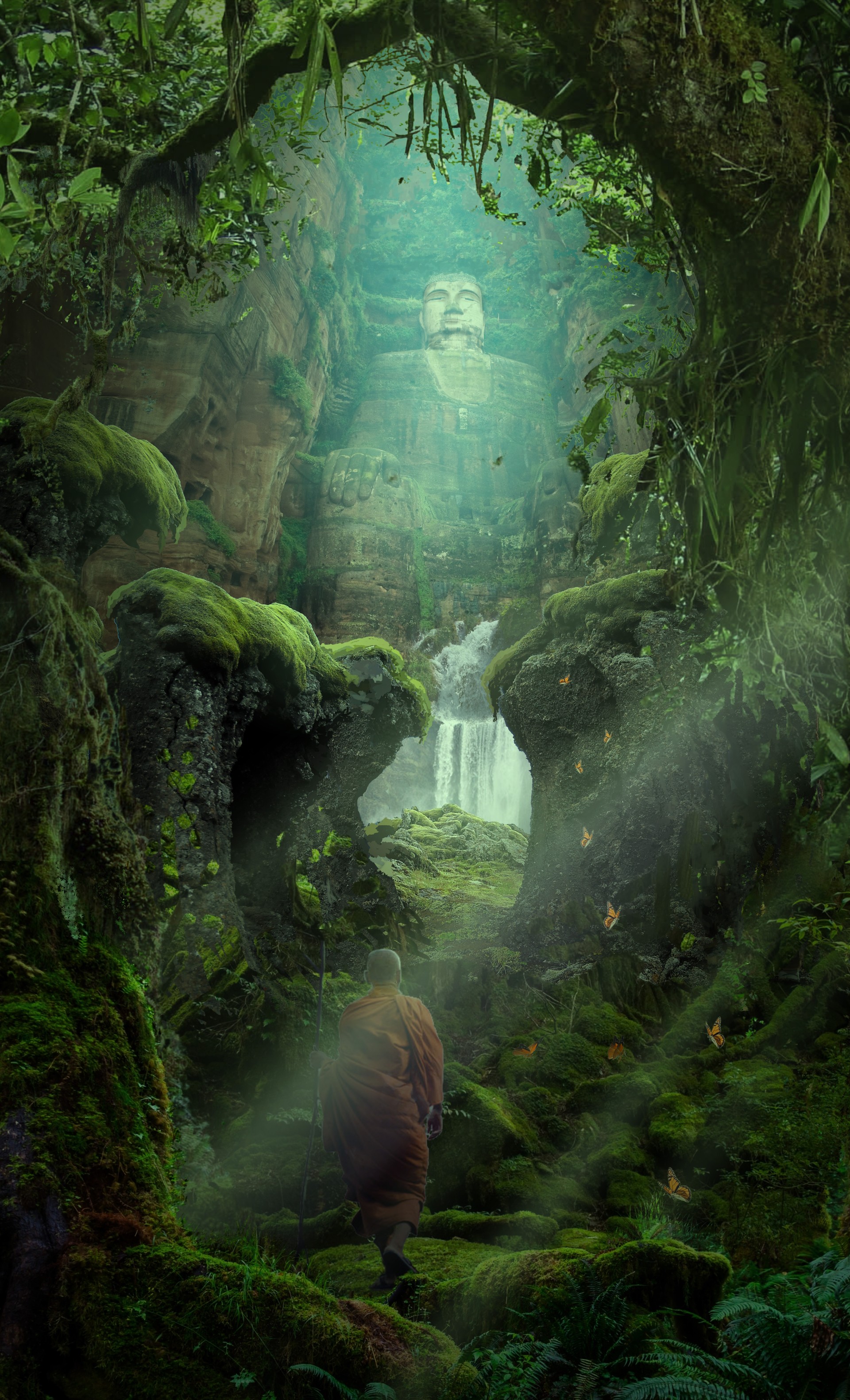 Buddhist Mountain by Partha Mondal : r/ImaginaryMonuments