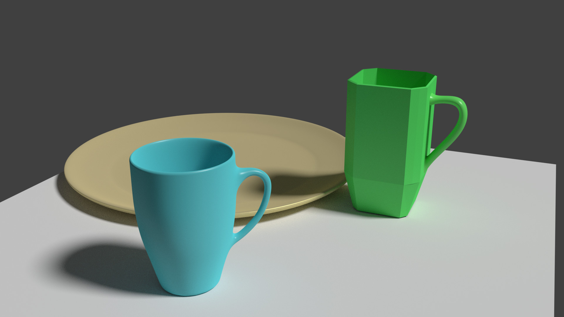 ArtStation - Cups and Plate