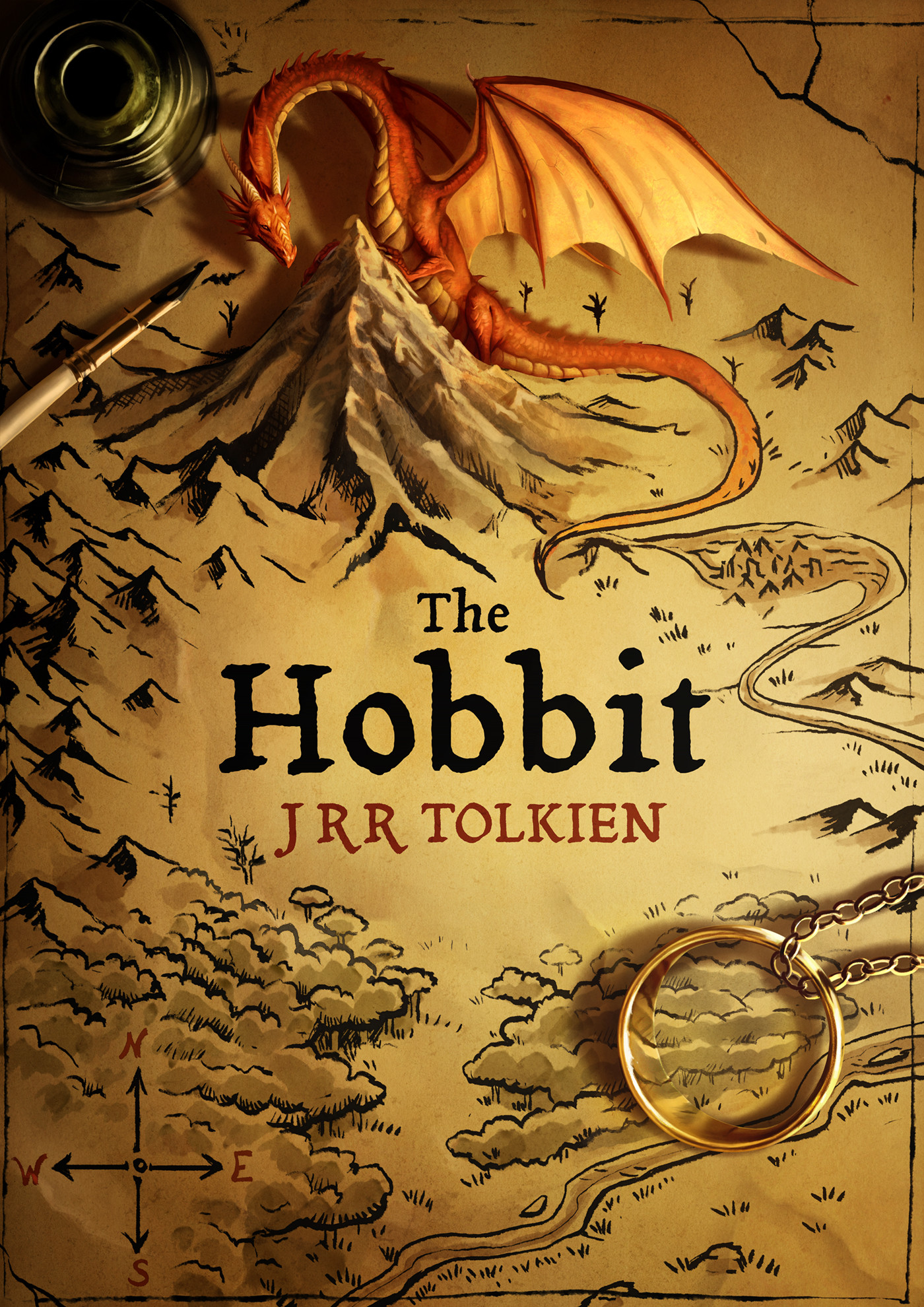 The Hobbit book cover by Johanna Tarkela : r/ImaginaryMiddleEarth