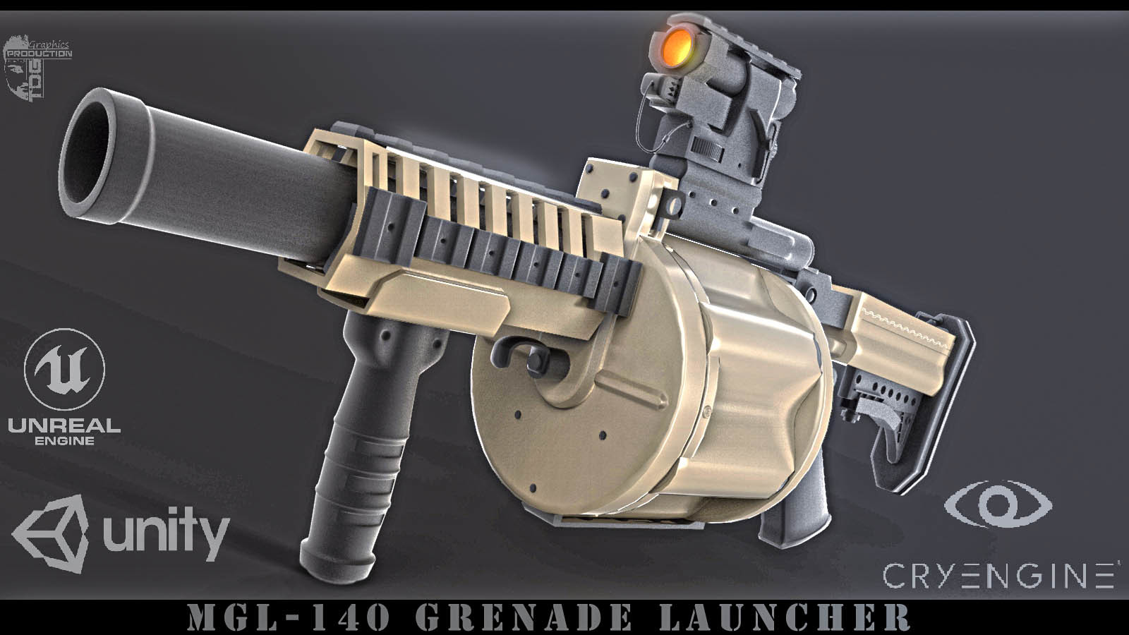 ArtStation - mgl-140 grenade launcher