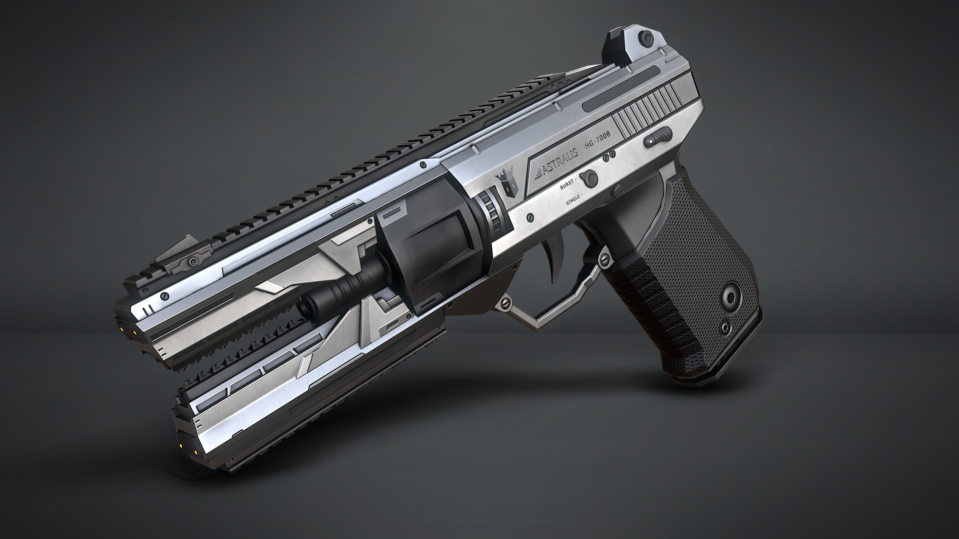 Marcelo M. Prado - 3D Game Artist - Sci-fi Handgun