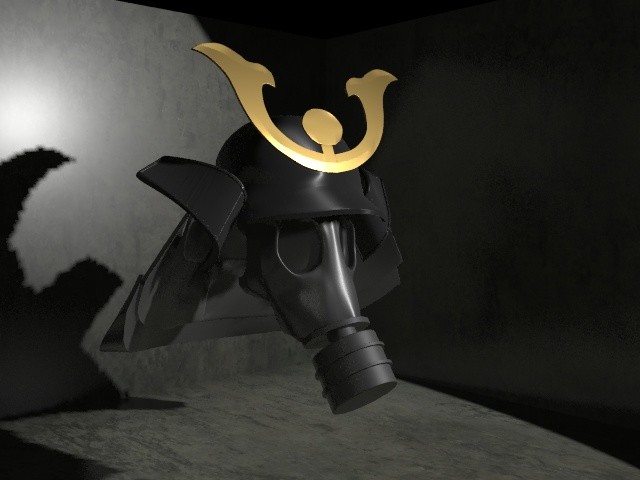 ArtStation - Post apocalyptic samurai helmet