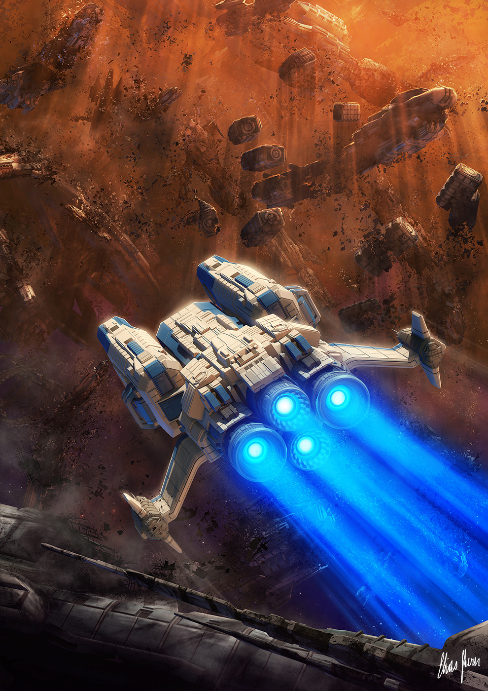 Elias Stern - Rise of Mankind: 1-5 Box Cover Illustration