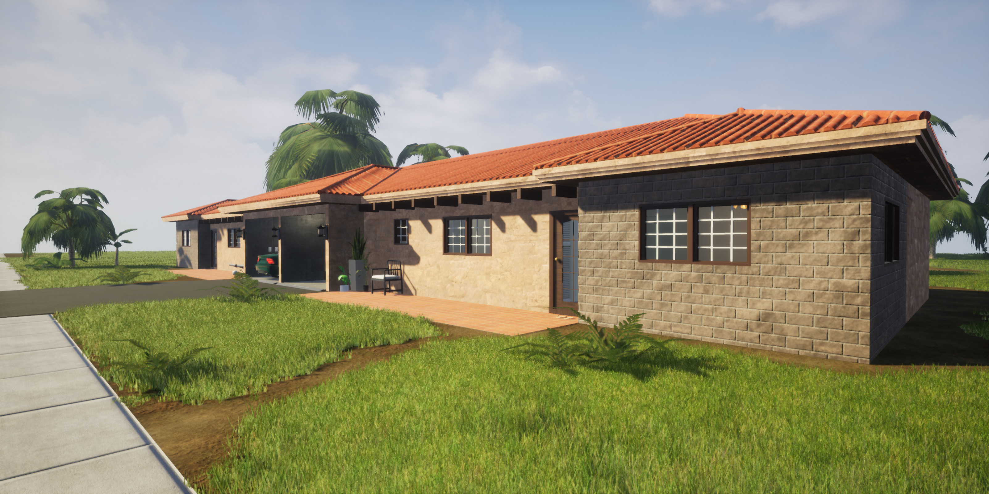 Michael Audije - ArchVis: AAFB Guam, Military Family Housing (Duplex)