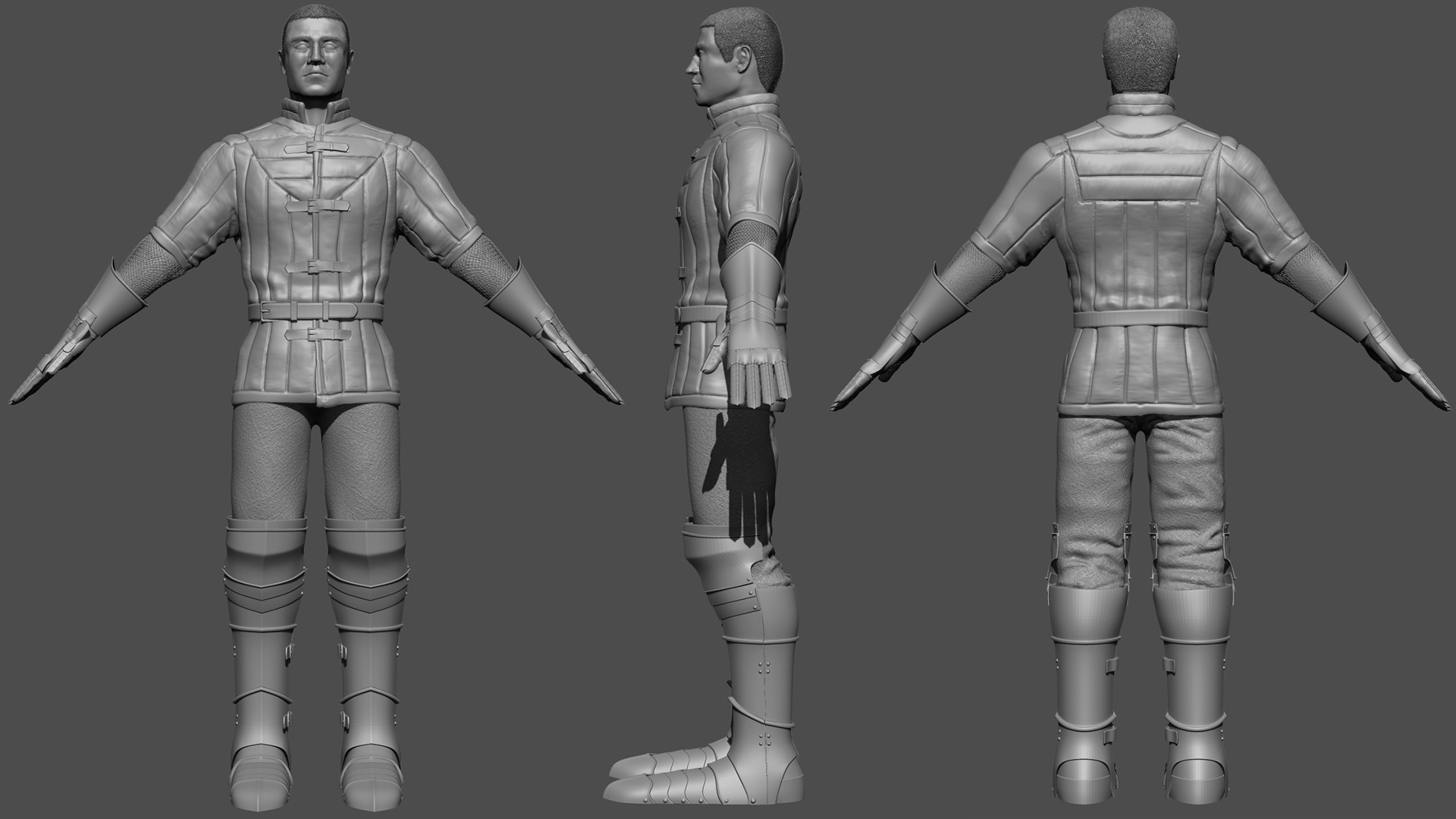 Front And Side View For 3d Modeling