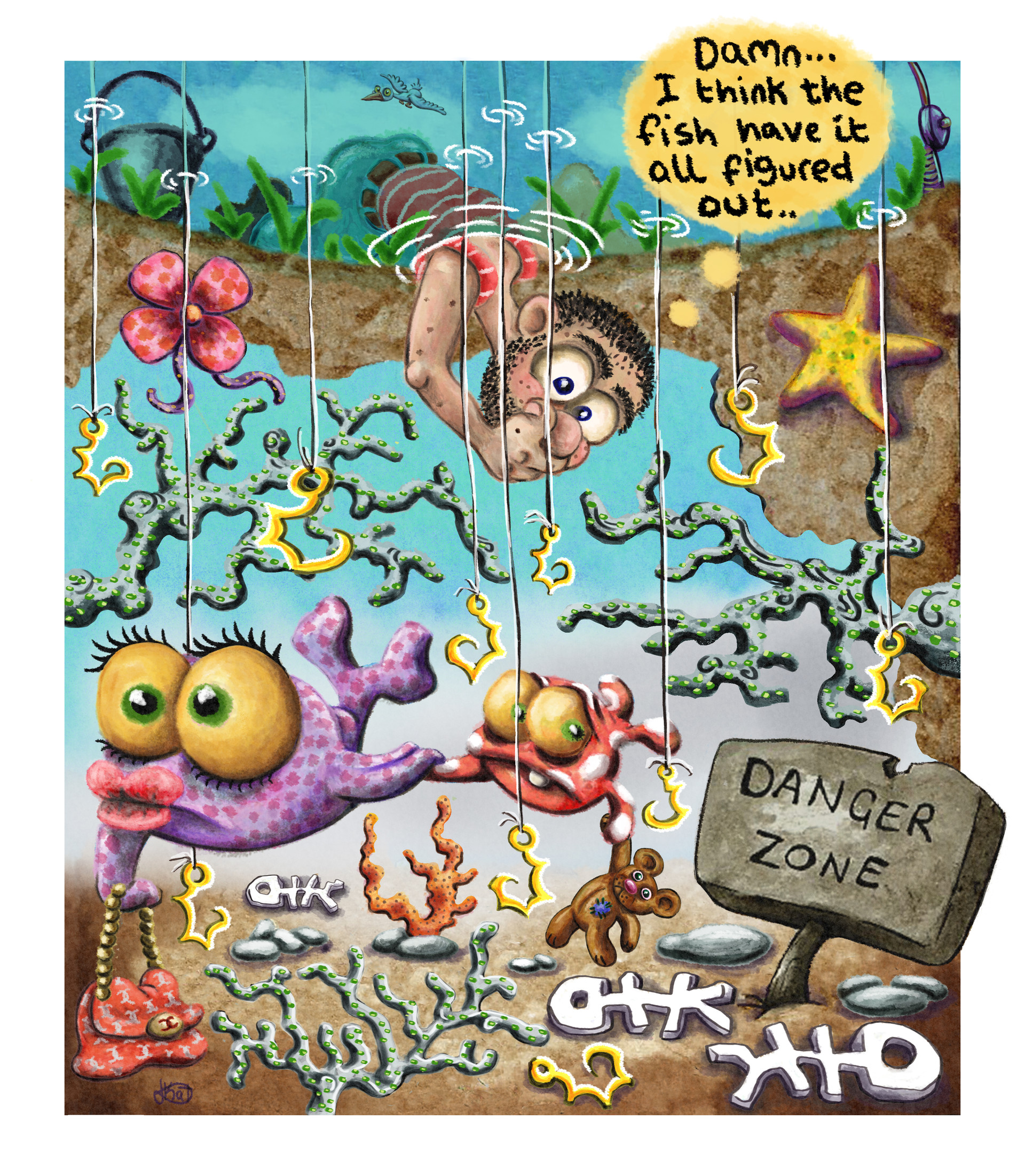 ArtStation - Humorous fish illustration