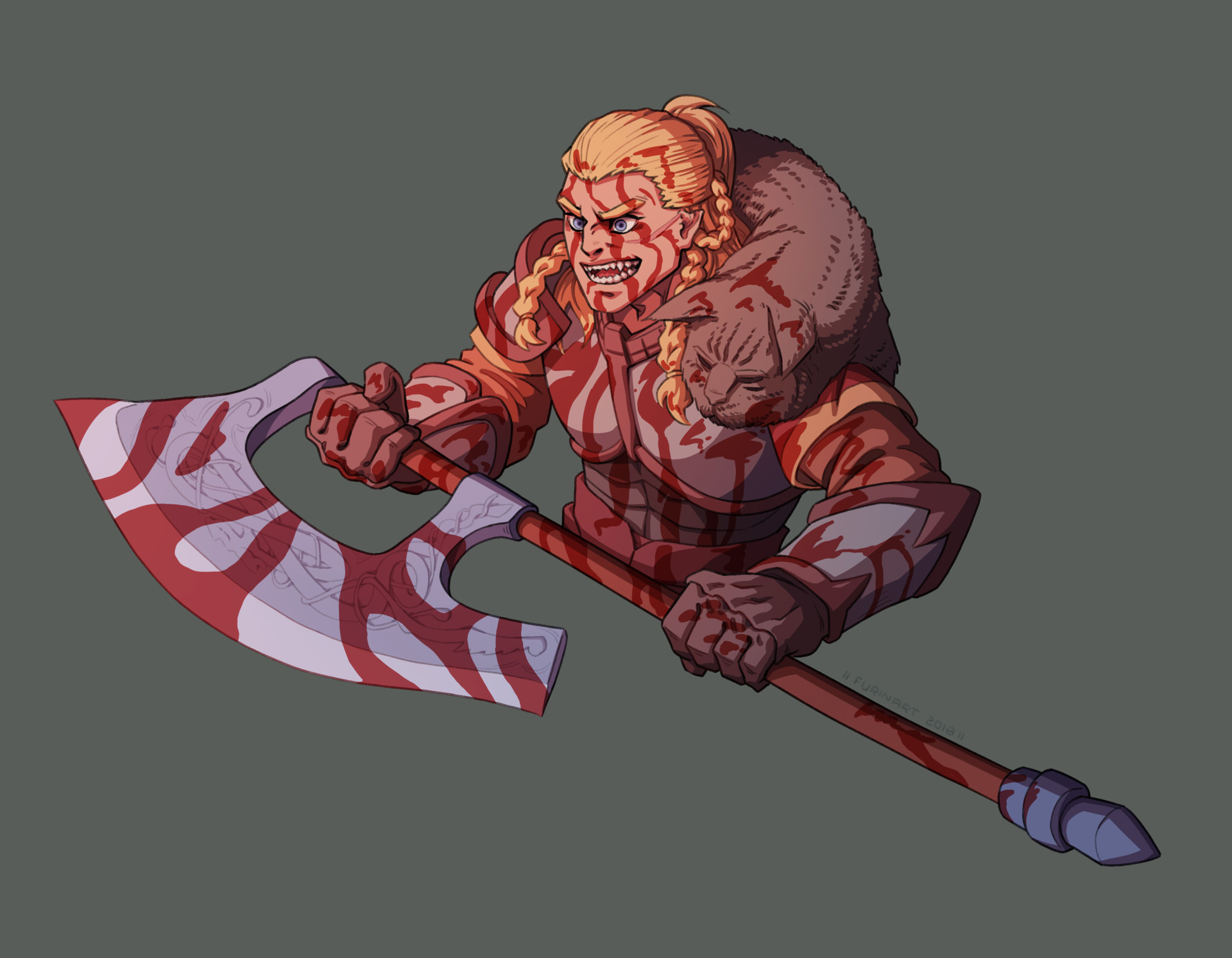 ArtStation - Commission: Bloody Warrior