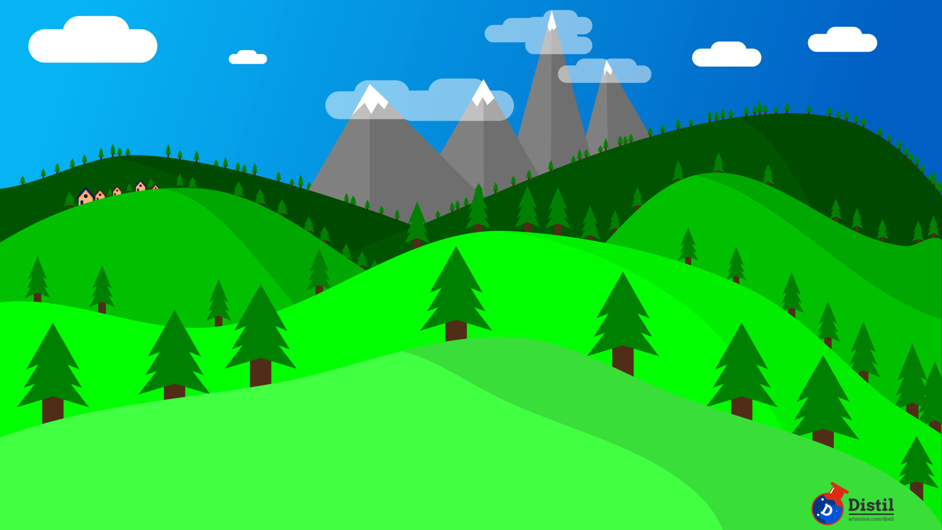 ArtStation - Wallpaper - Green Land