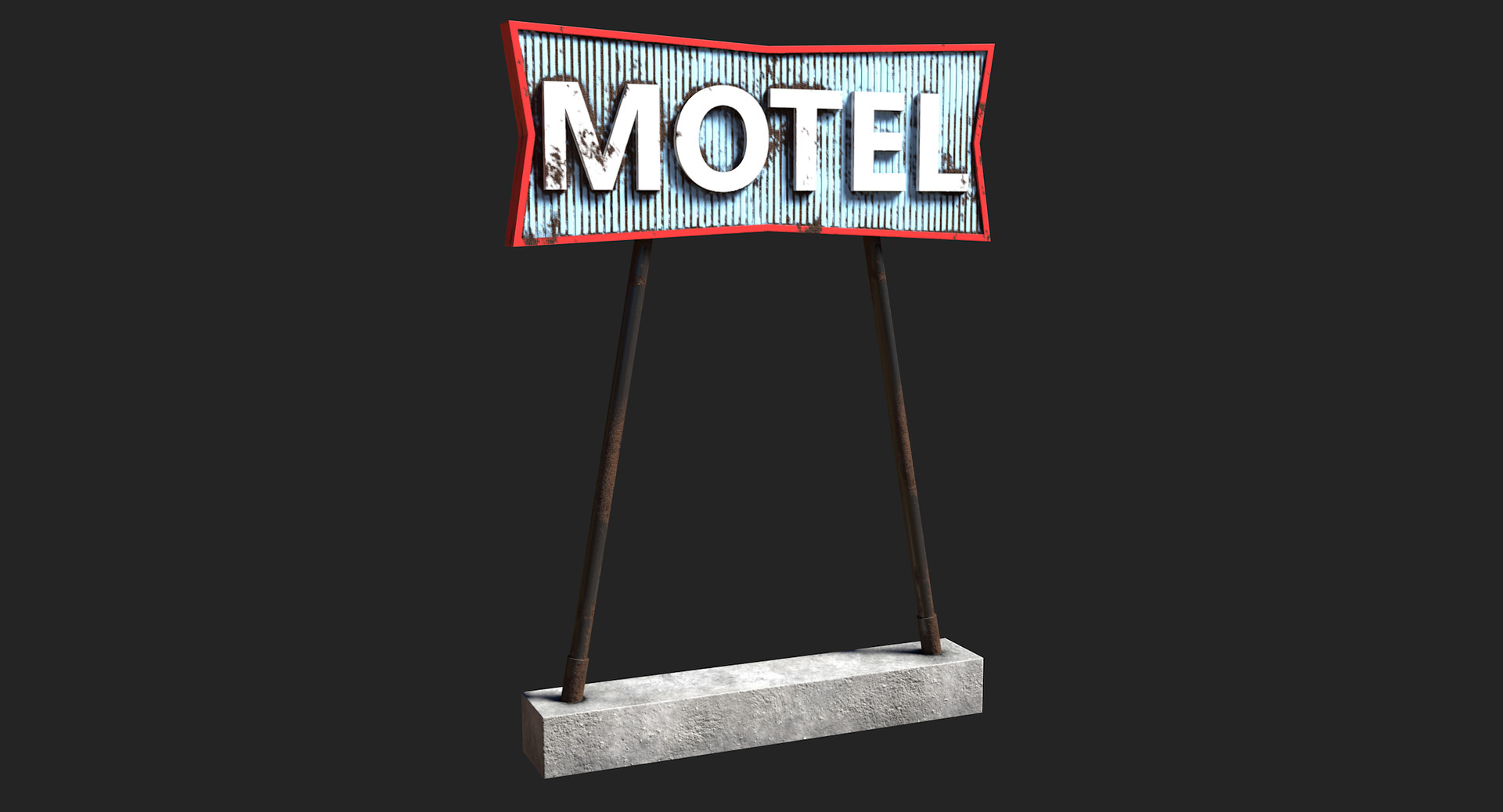 ArtStation - Motel Sign - Game Ready