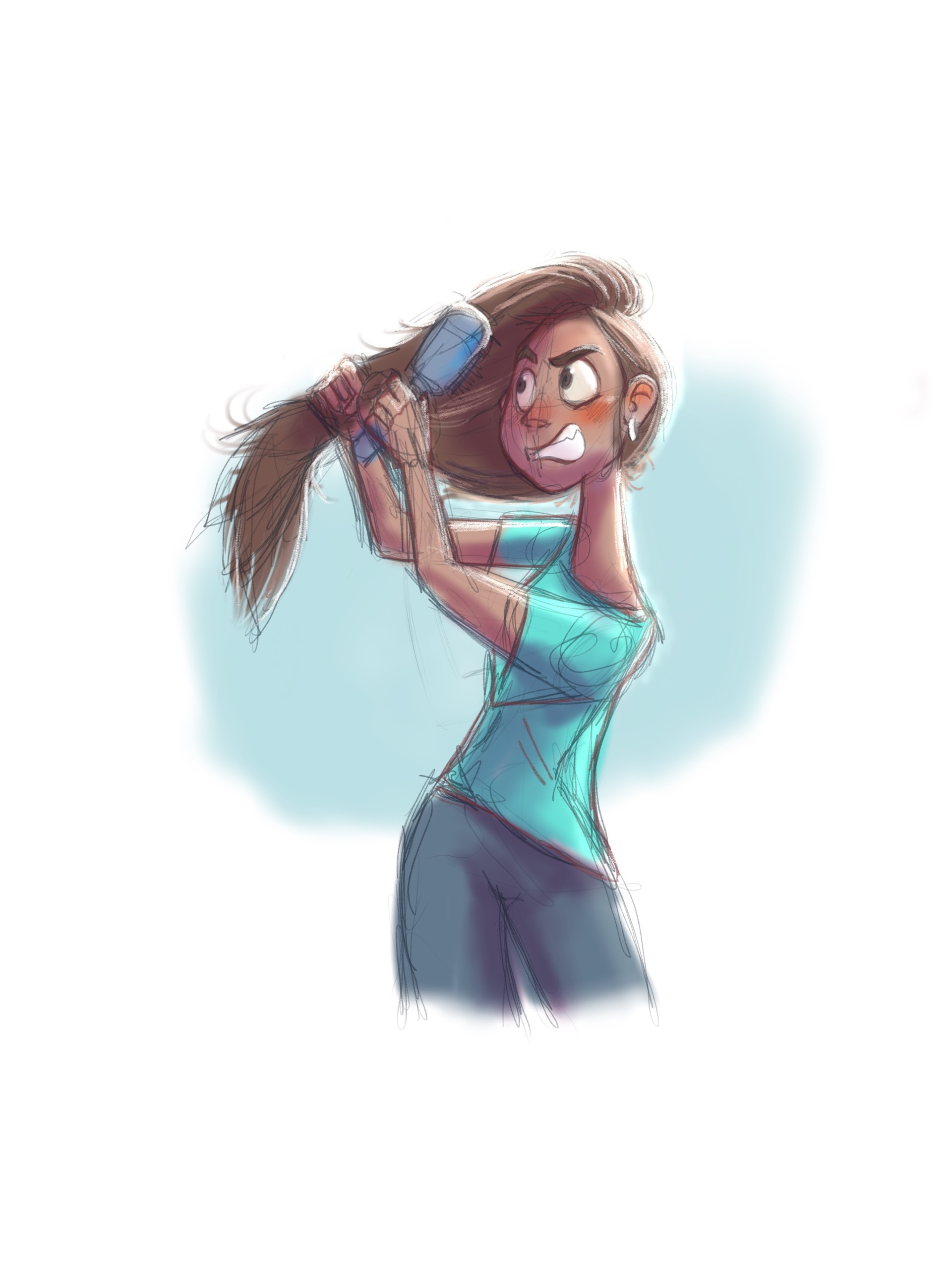 ArtStation - The hair struggle