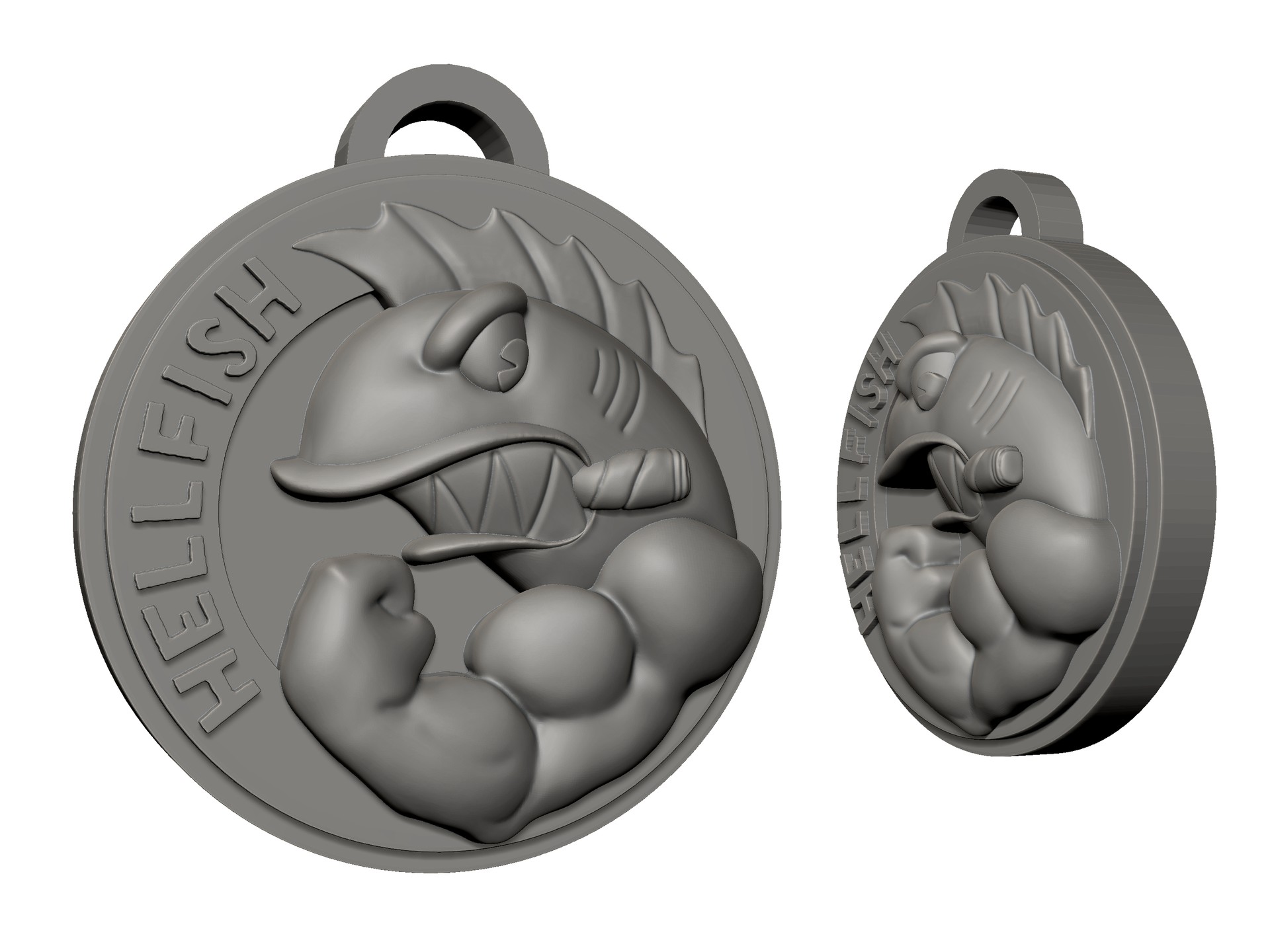 ArtStation - Hellfish (for 3d printing)