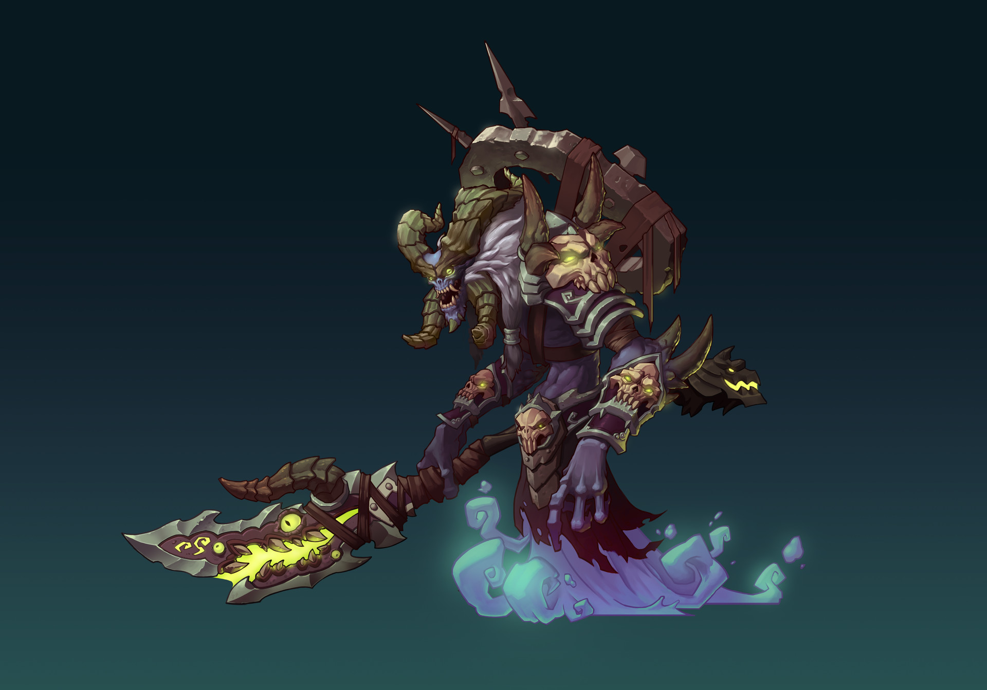 ArtStation - Demon with horn