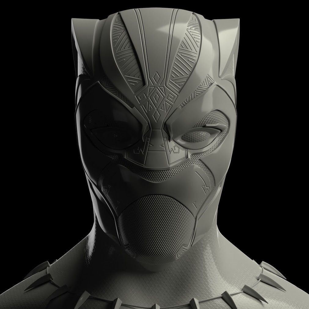 ArtStation - Black Panther Bust work in progress
