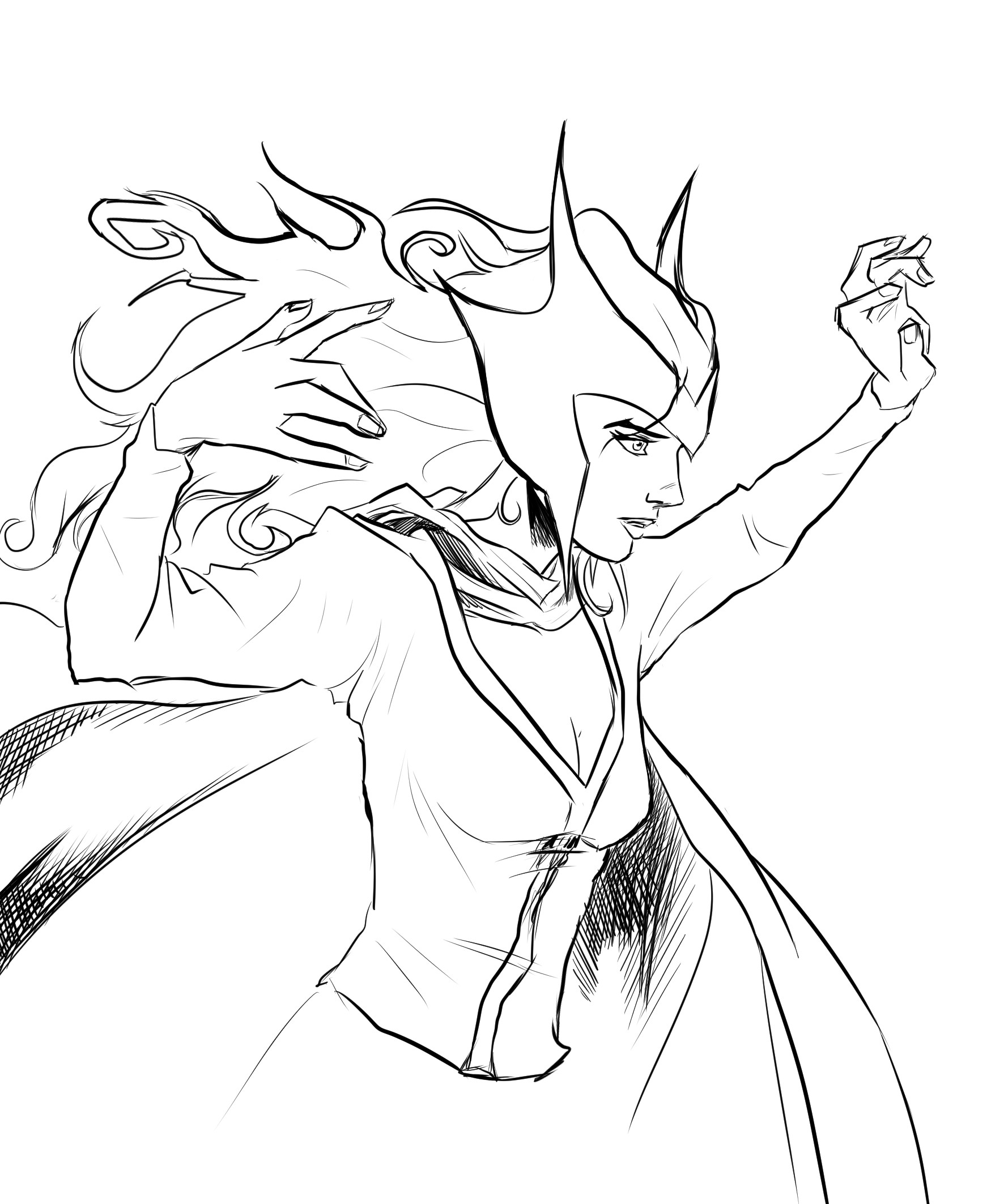 scarlet witch colouring