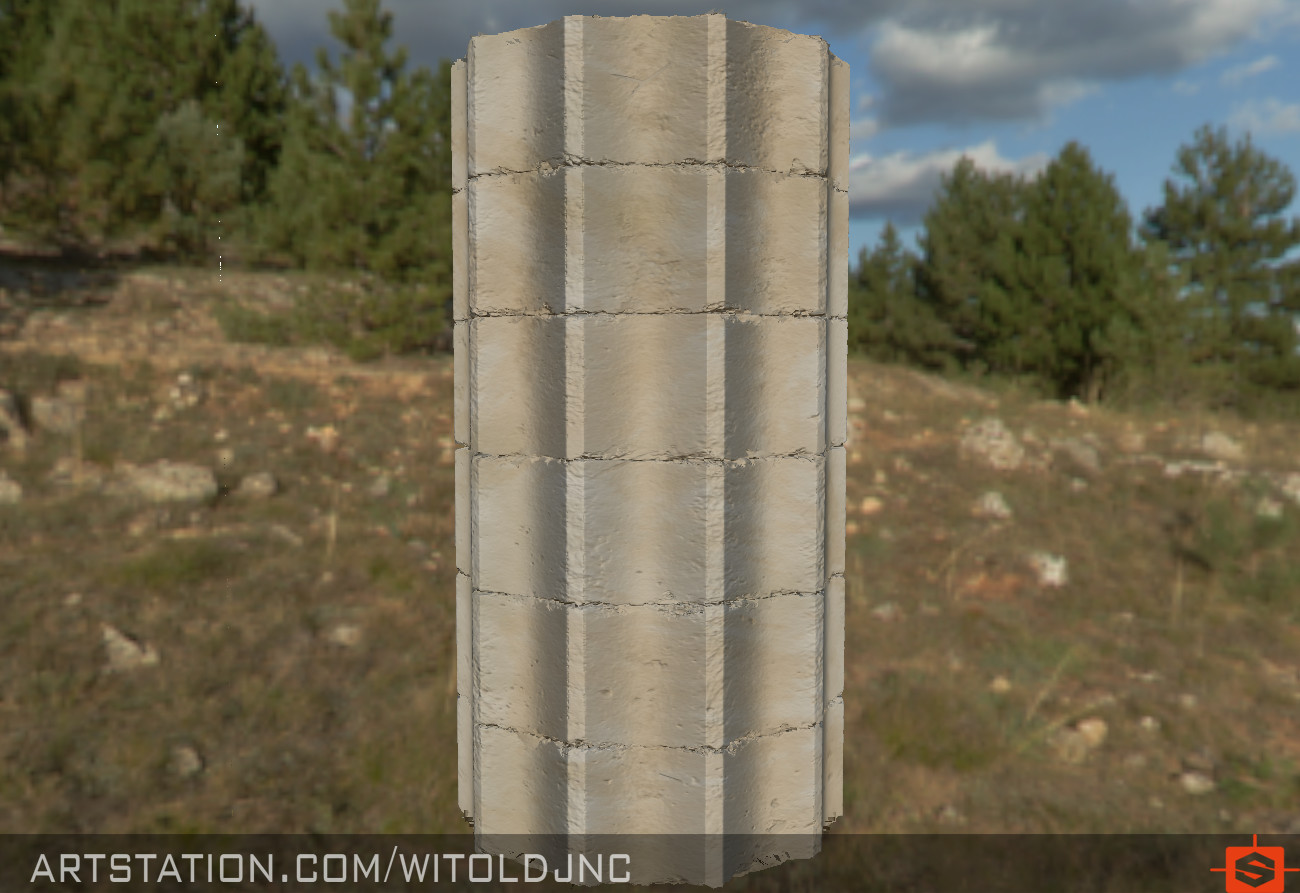 ArtStation - procedural ancient column texture