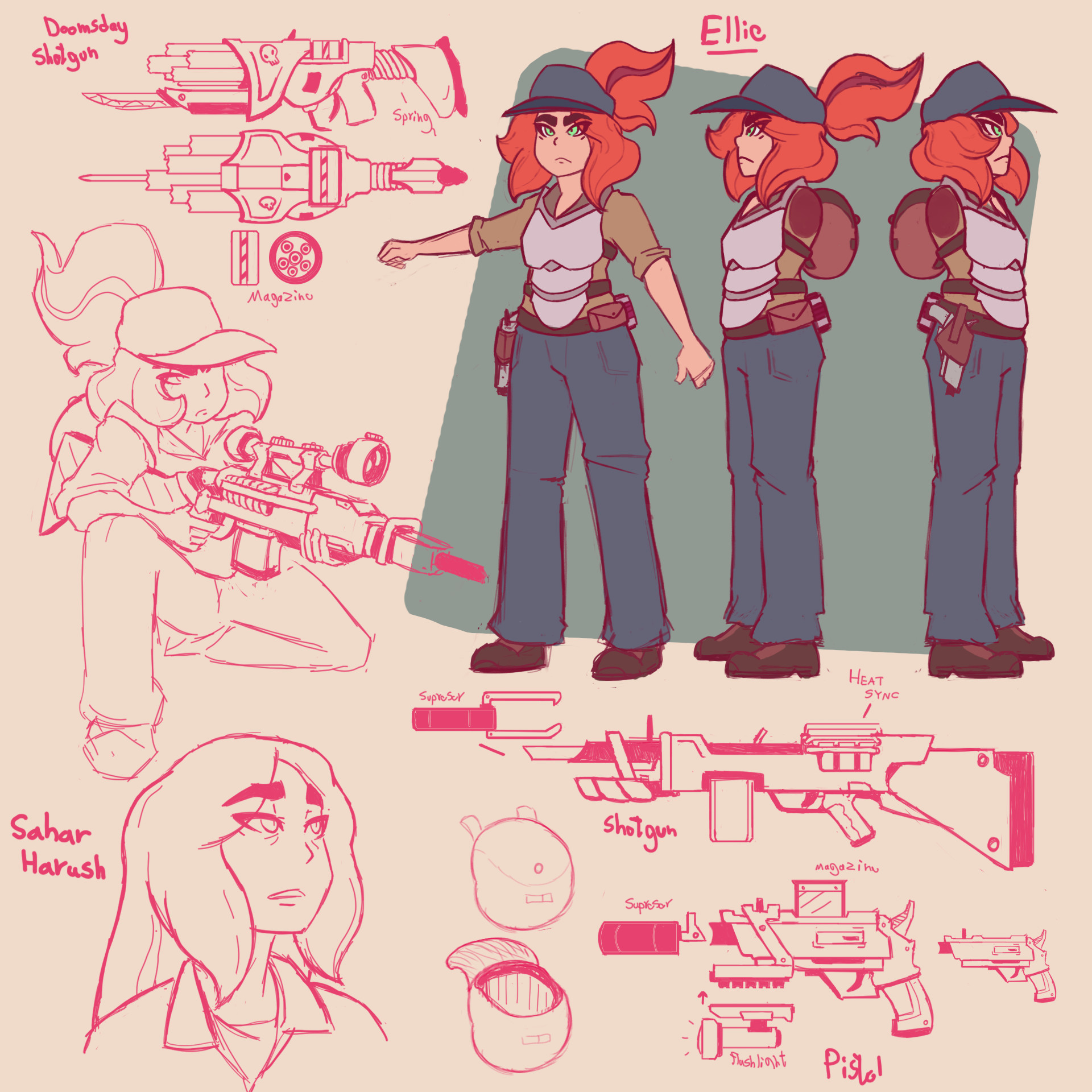 ArtStation - Ellie character sheet