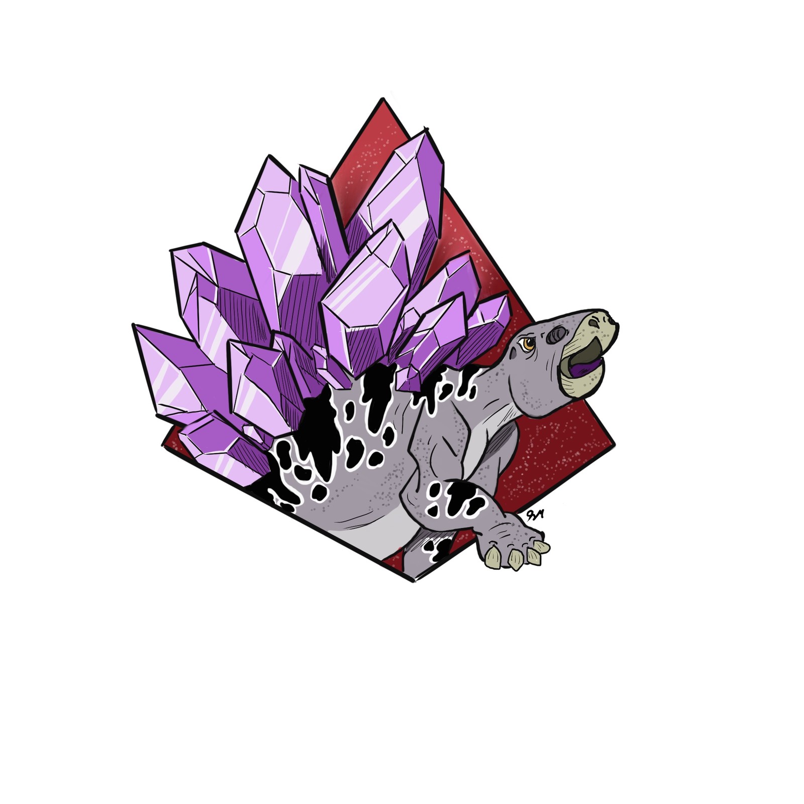 Skylar Mitchell - Crystal Stego Tattoo Design